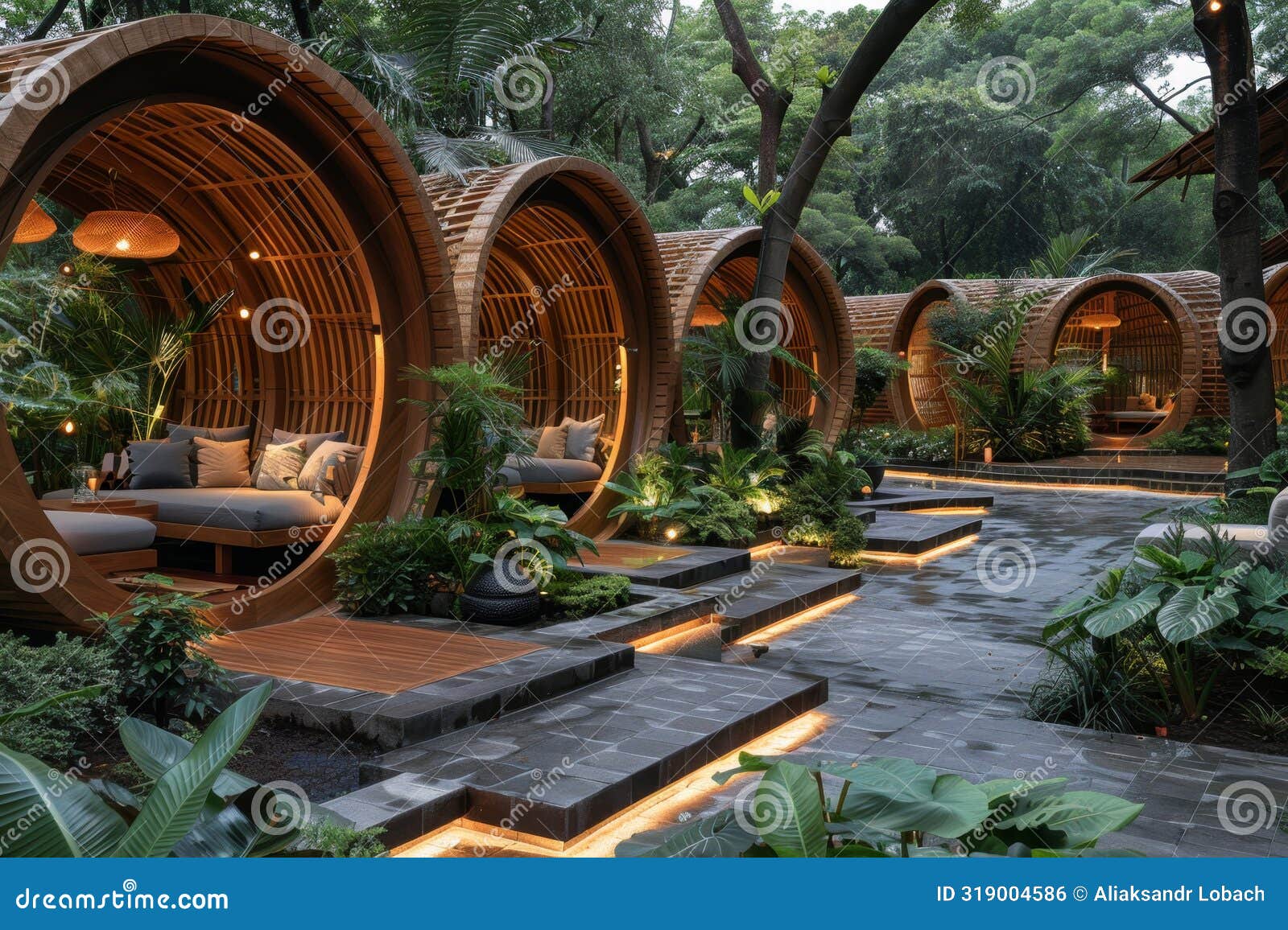 Modern Design of a House in Nature. Environmental Design Stock Photo ...