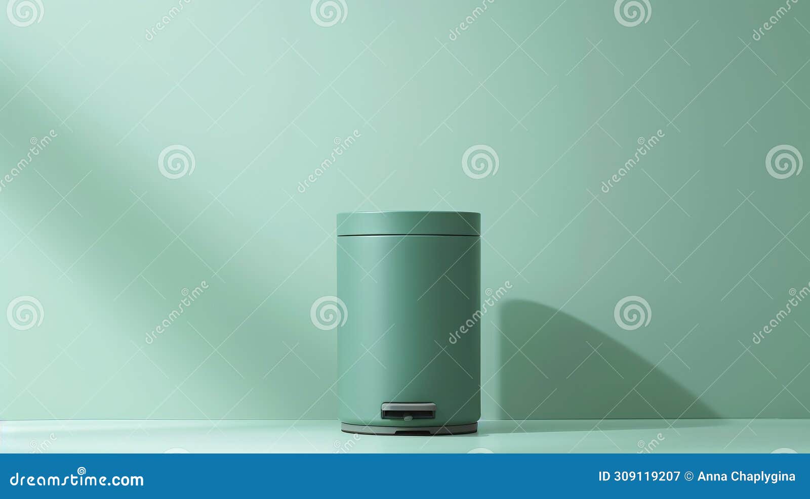 Modern Design Household Garbage Bin, Plain Background Stock Image ...