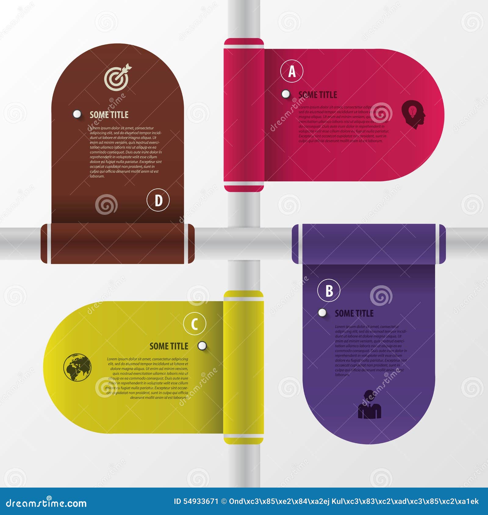 Modern Design. Infographic Flags Stock Vector - Illustration of award ...