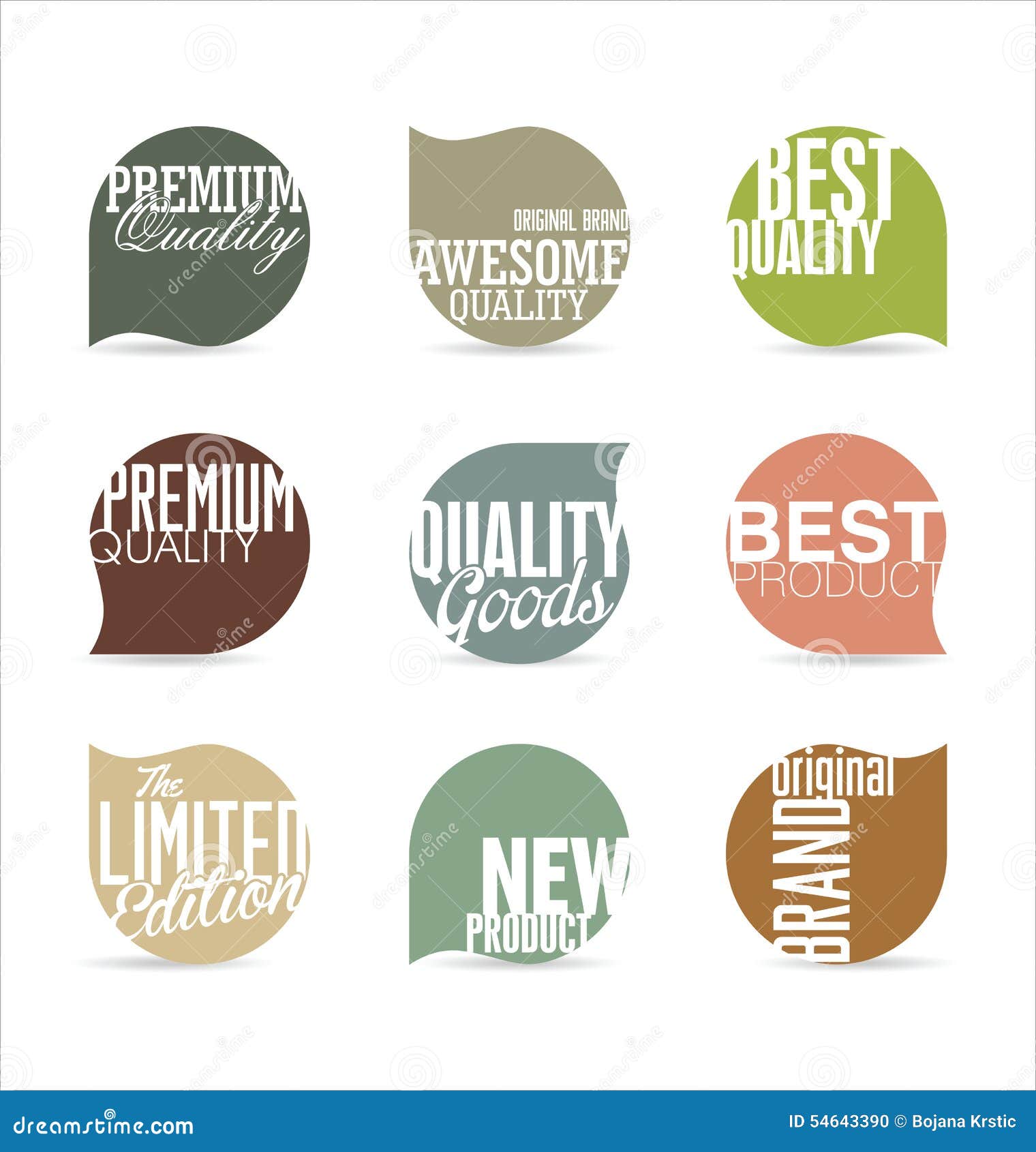 Modern Design Labels Collection Stock Illustration - Illustration of ...