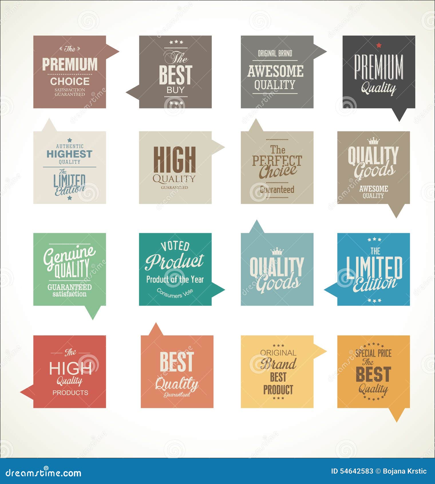 Modern Design Labels Collection Stock Illustration - Illustration of ...