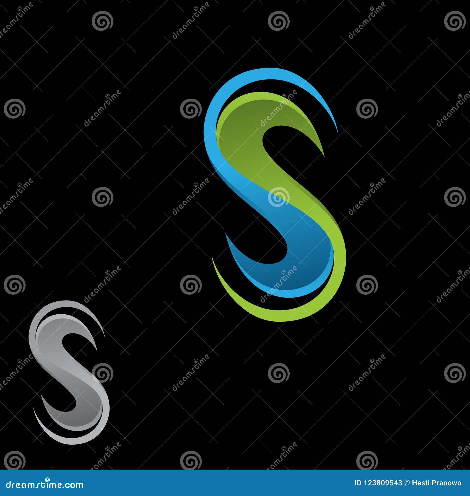 Modern Design for Letter S Shaped Infinity Vector Concept Design Stock ...