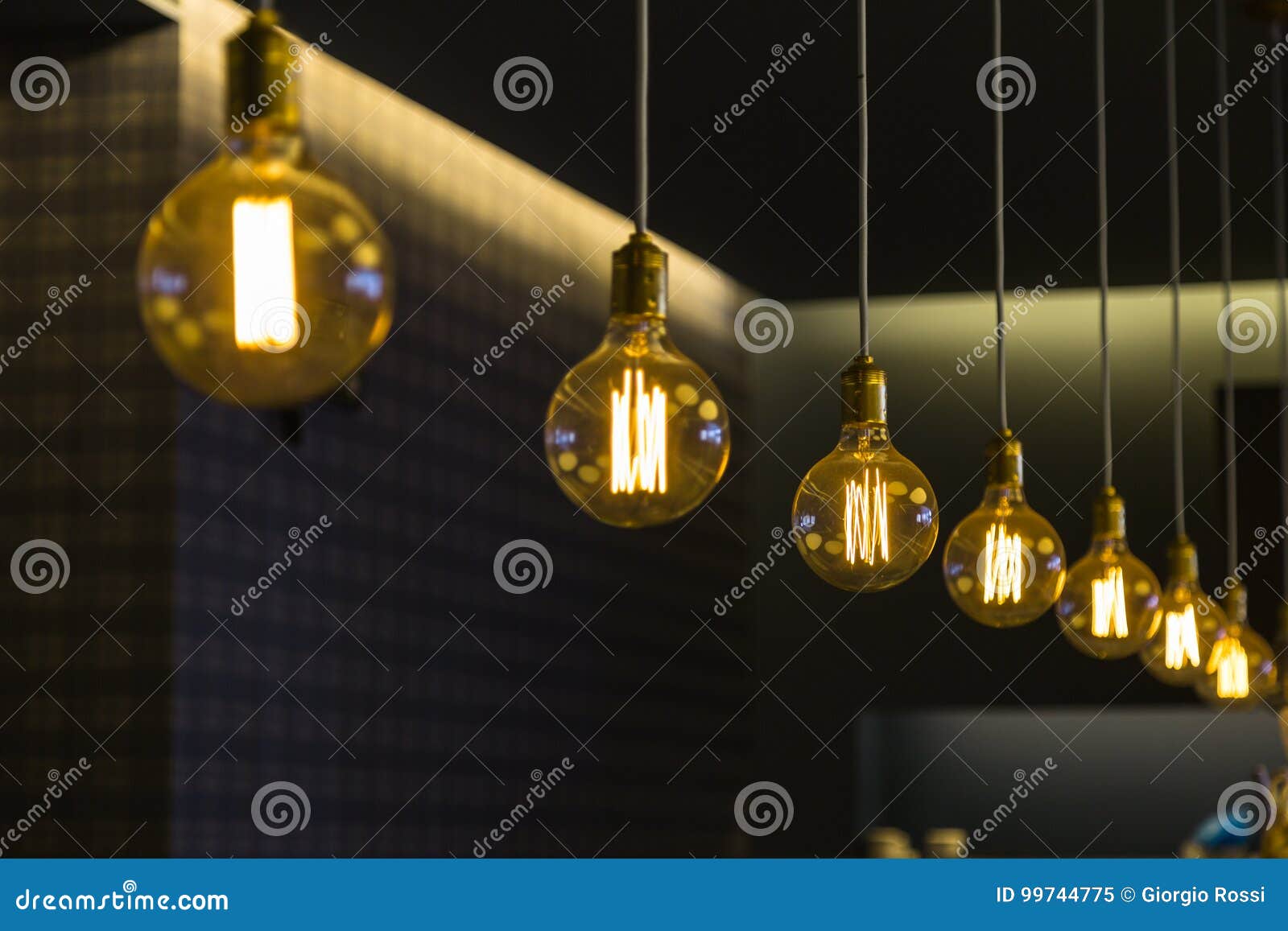 Modern Design Light Bulbs in Row Stock Image - Image of energy, bulb ...