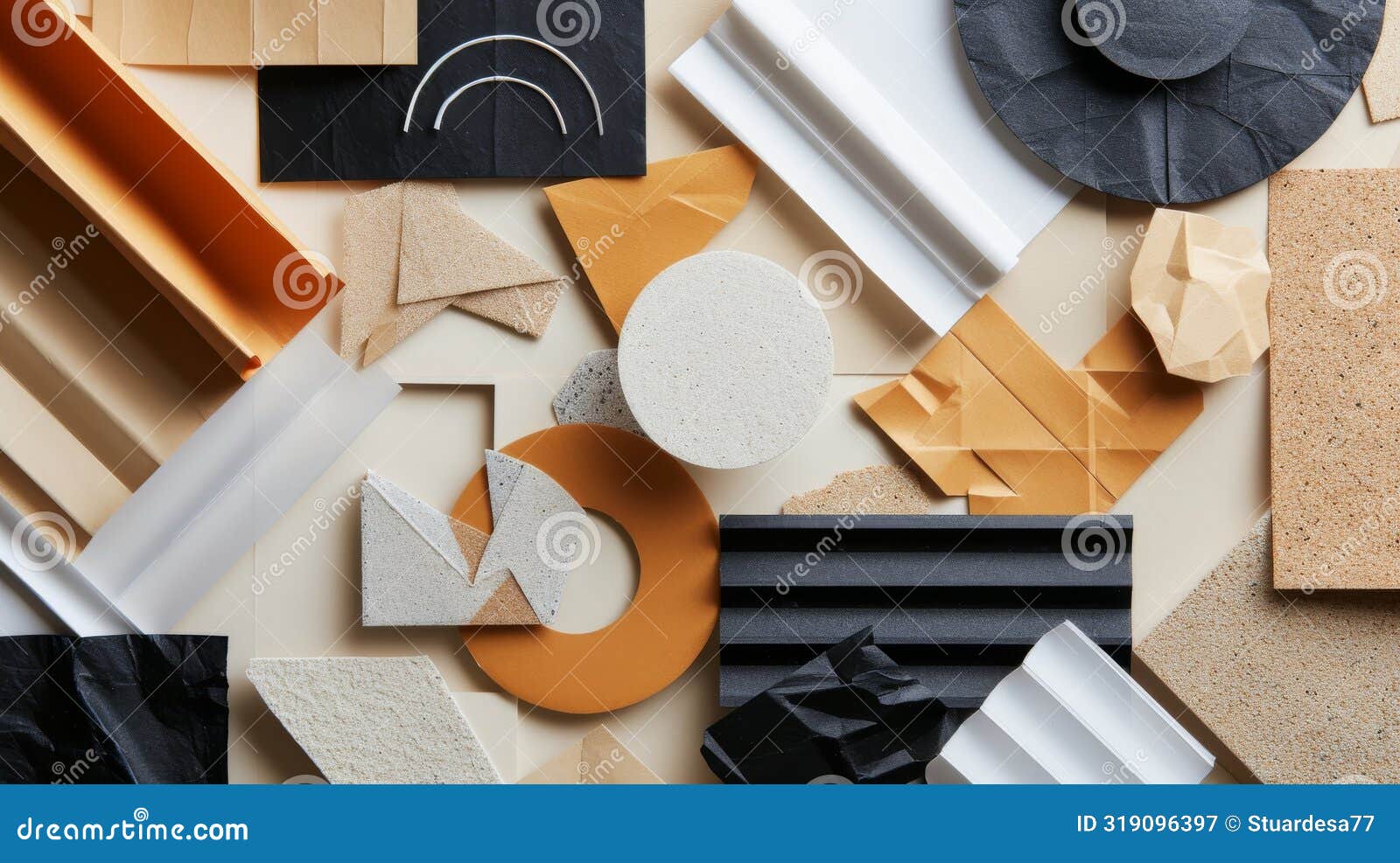 Modern Design Materials and Shapes Stock Image - Image of artistic ...