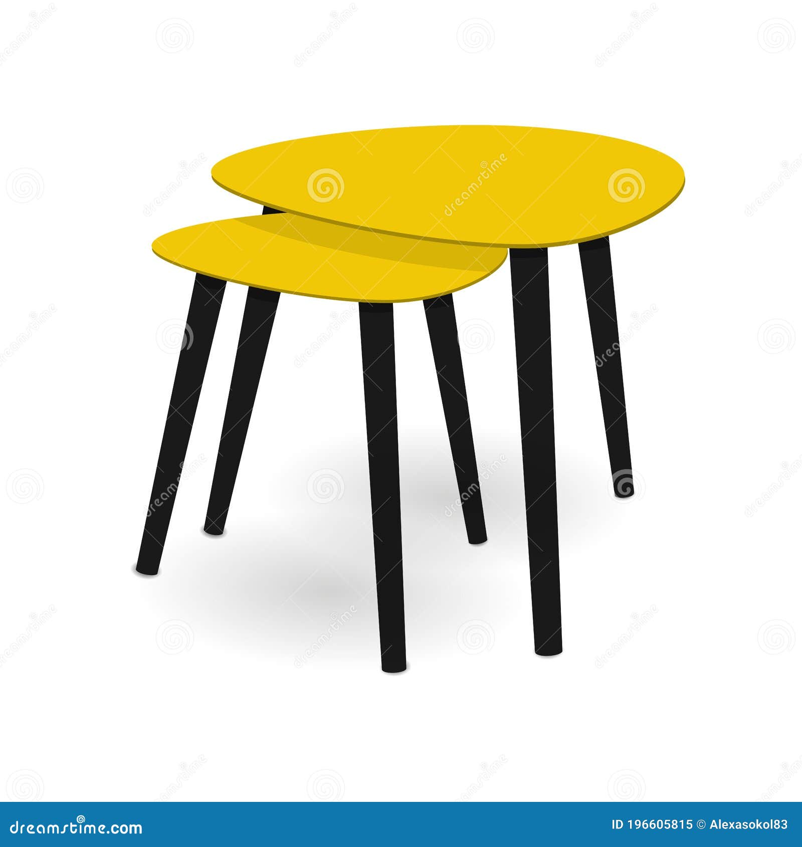 Modern Design of Modern Trendy Side Table. Vector Illustration Stock ...