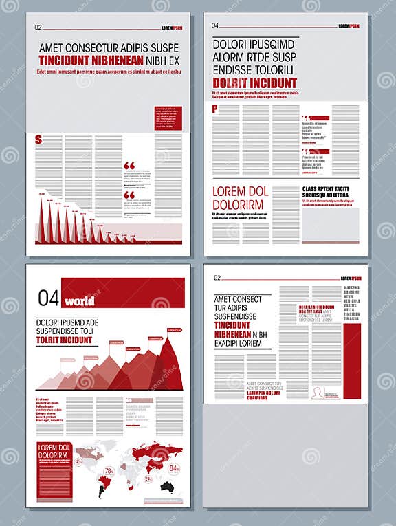 Modern design newspaper stock illustration. Illustration of page - 59047274