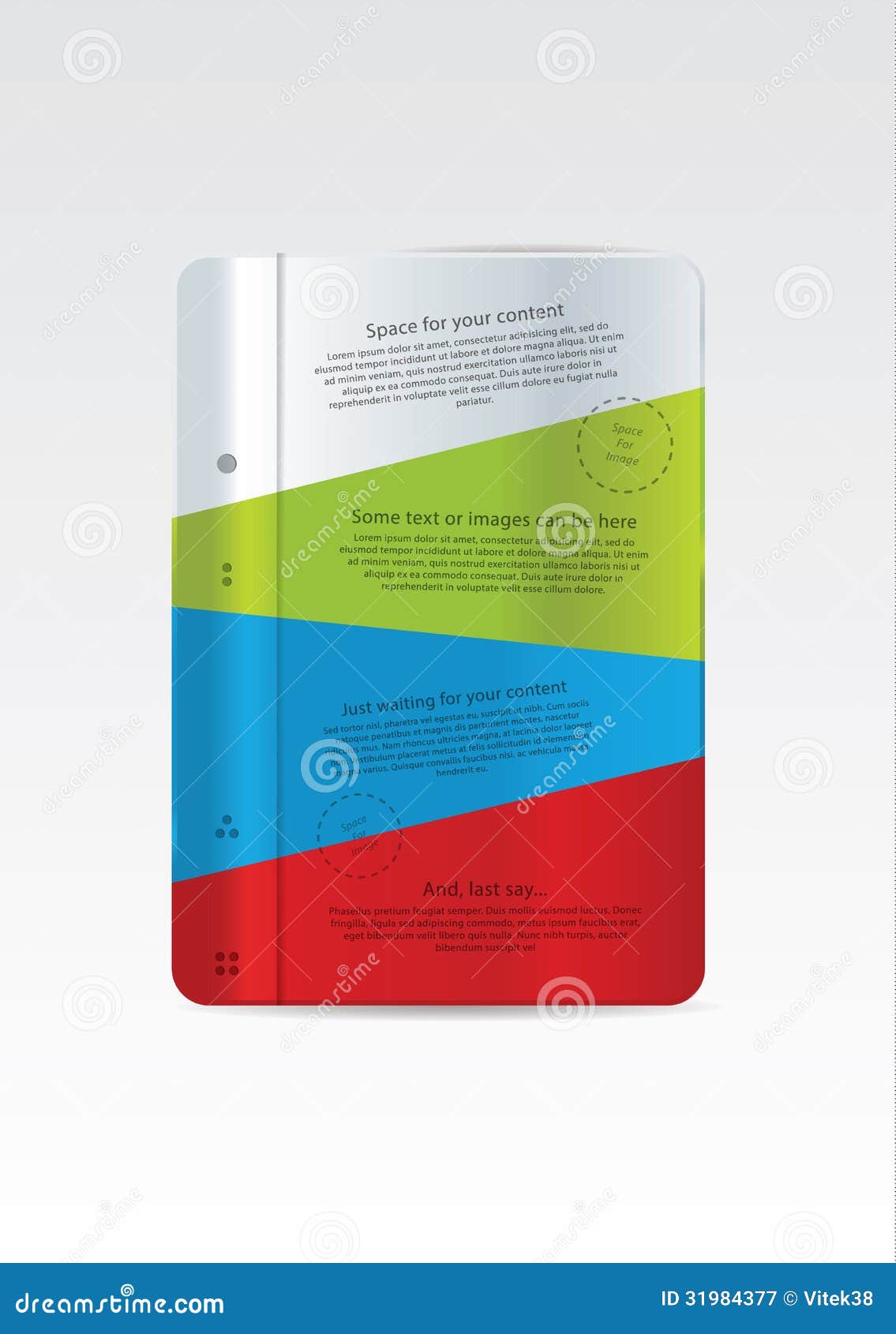 Modern Design Notepad with Space for Your Content. Four Choices, Steps ...