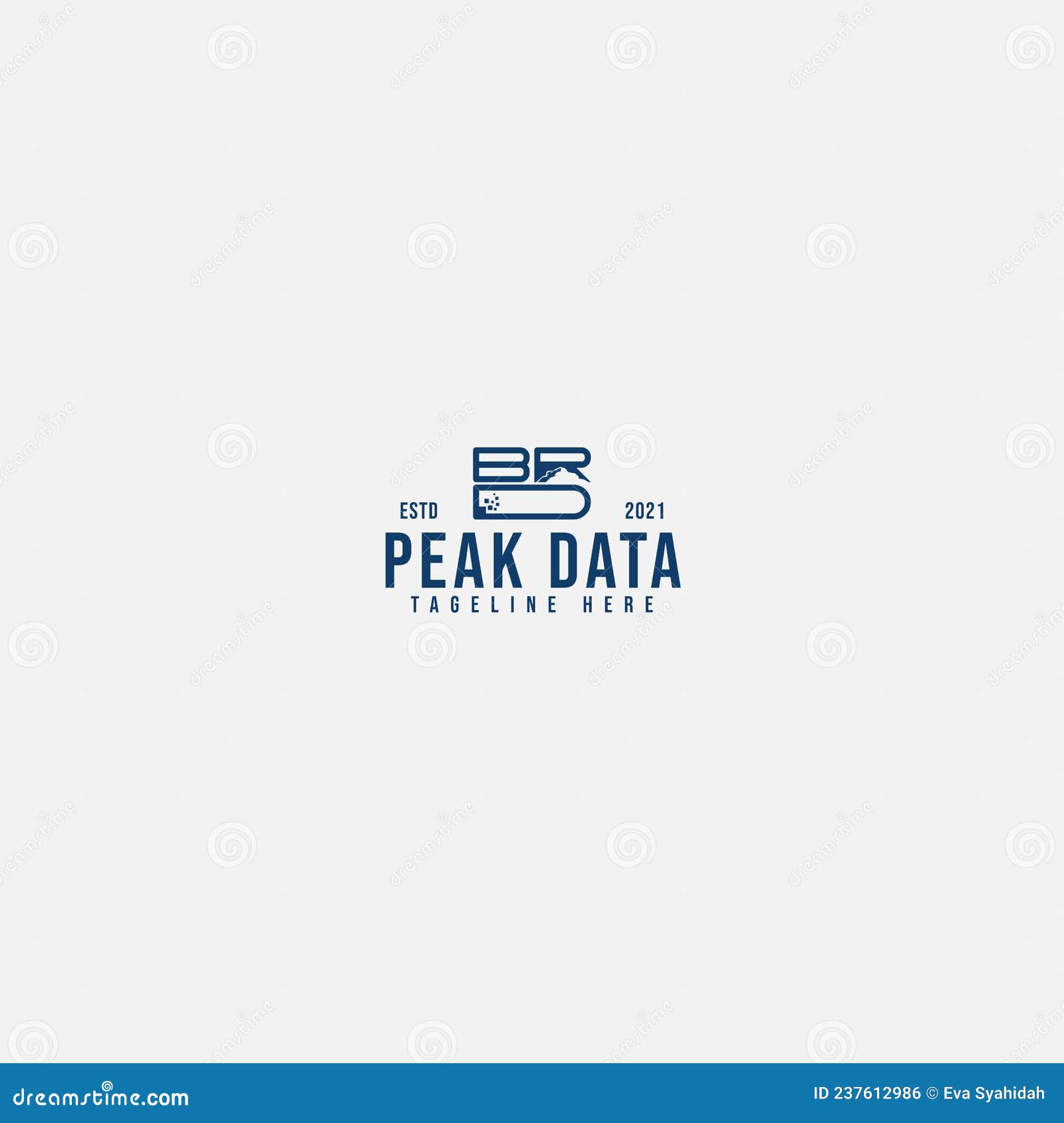 Modern Design PEAK DATA View Contour Logo Design Stock Vector ...