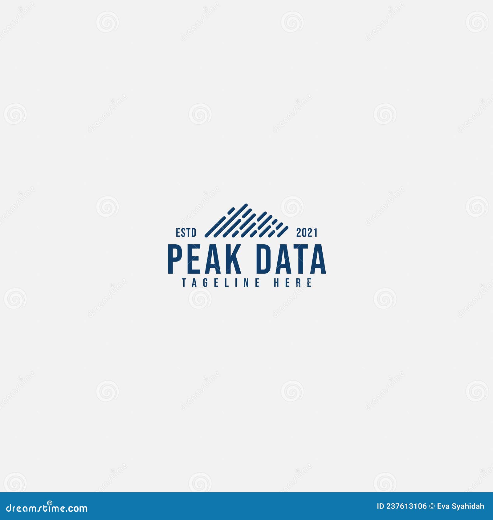 Modern Design PEAK DATA View Contour Logo Design Stock Vector ...