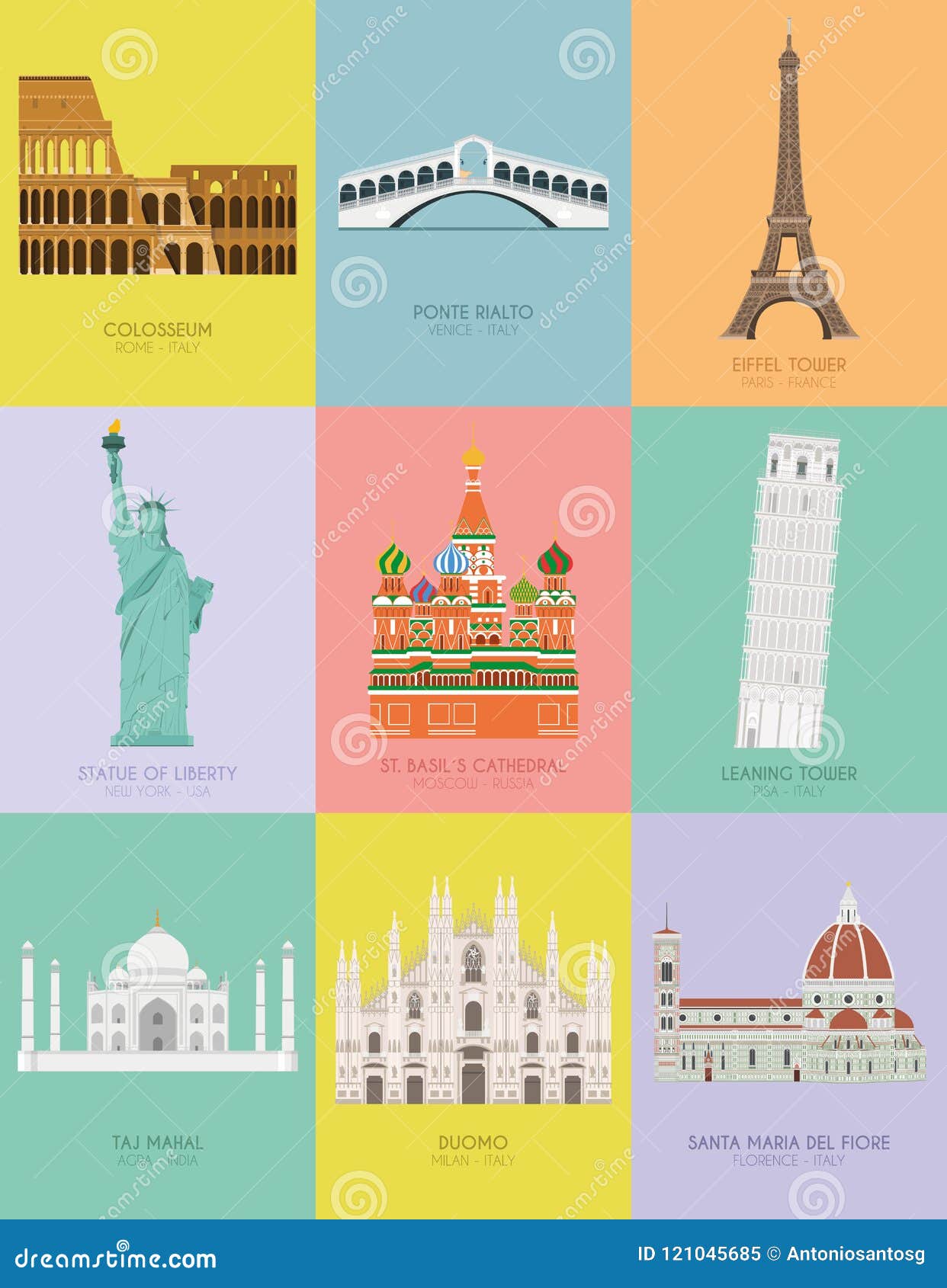 Modern Design Poster with Colorful Background of Nine Important ...