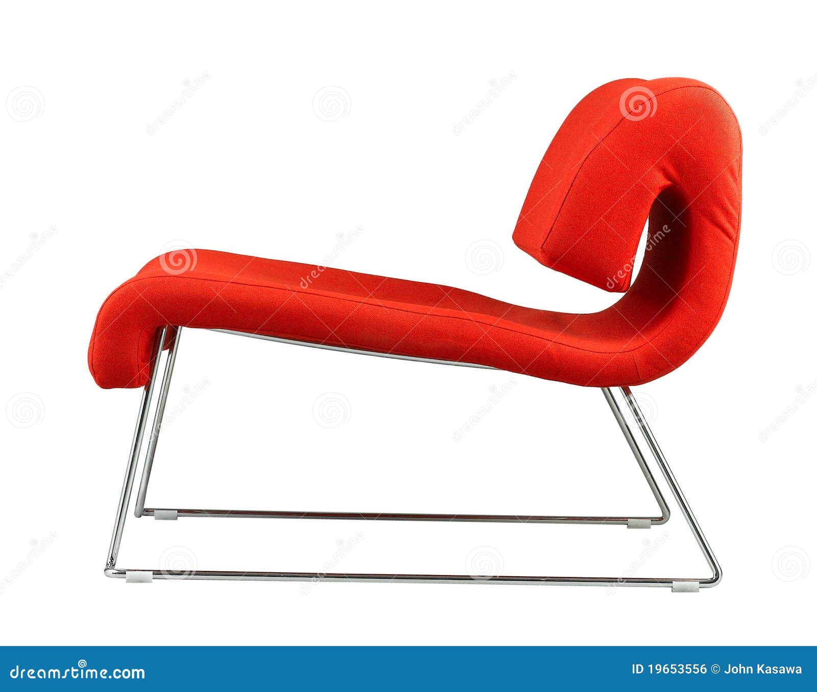 Modern Design of a Red Chair Isolated Stock Photo - Image of texture ...