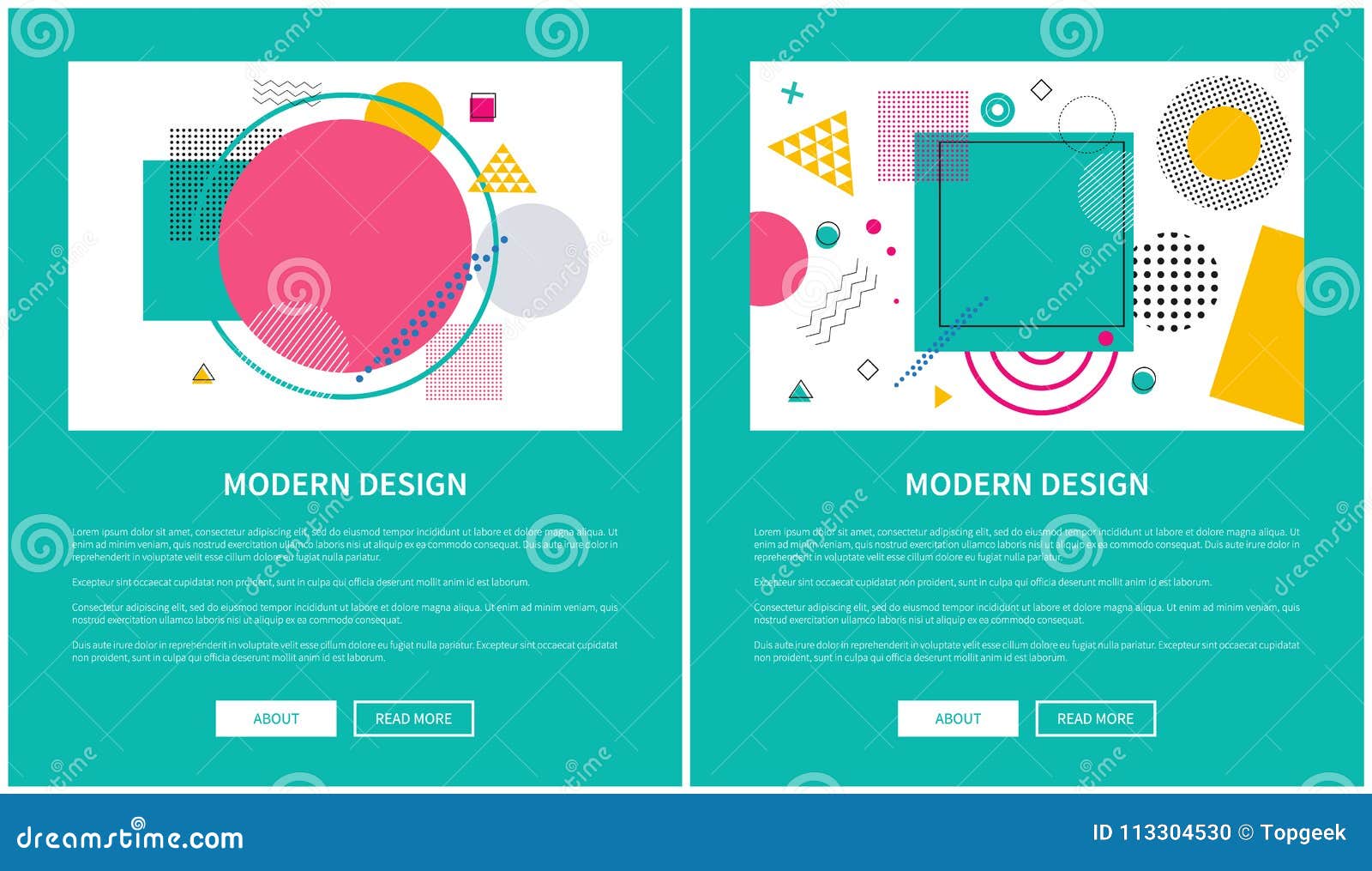 Modern Design Set of Pages Vector Illustration Stock Vector ...