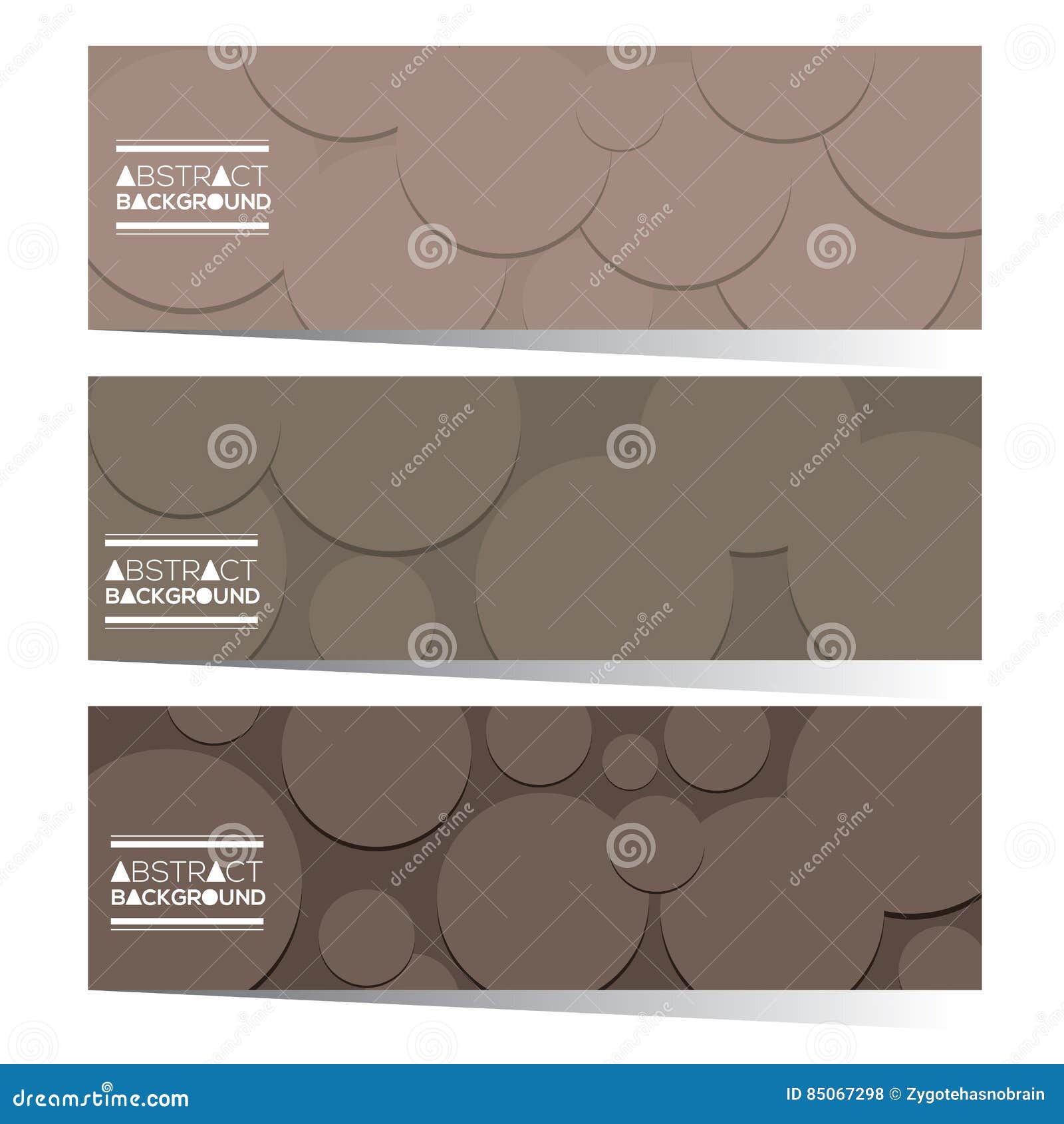 Modern Design Set of Three Abstract Horizontal Banners Stock Vector ...