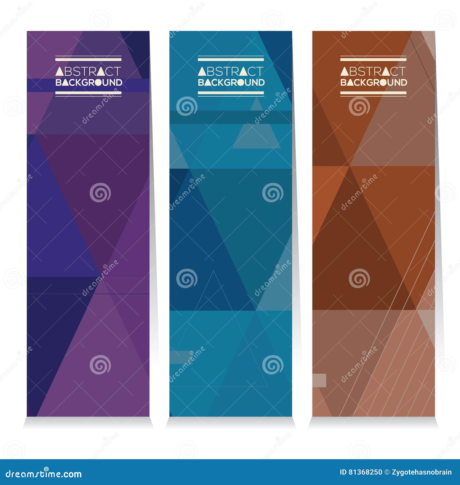 Modern Design Set of Three Abstract Vertical Banners Stock Vector ...