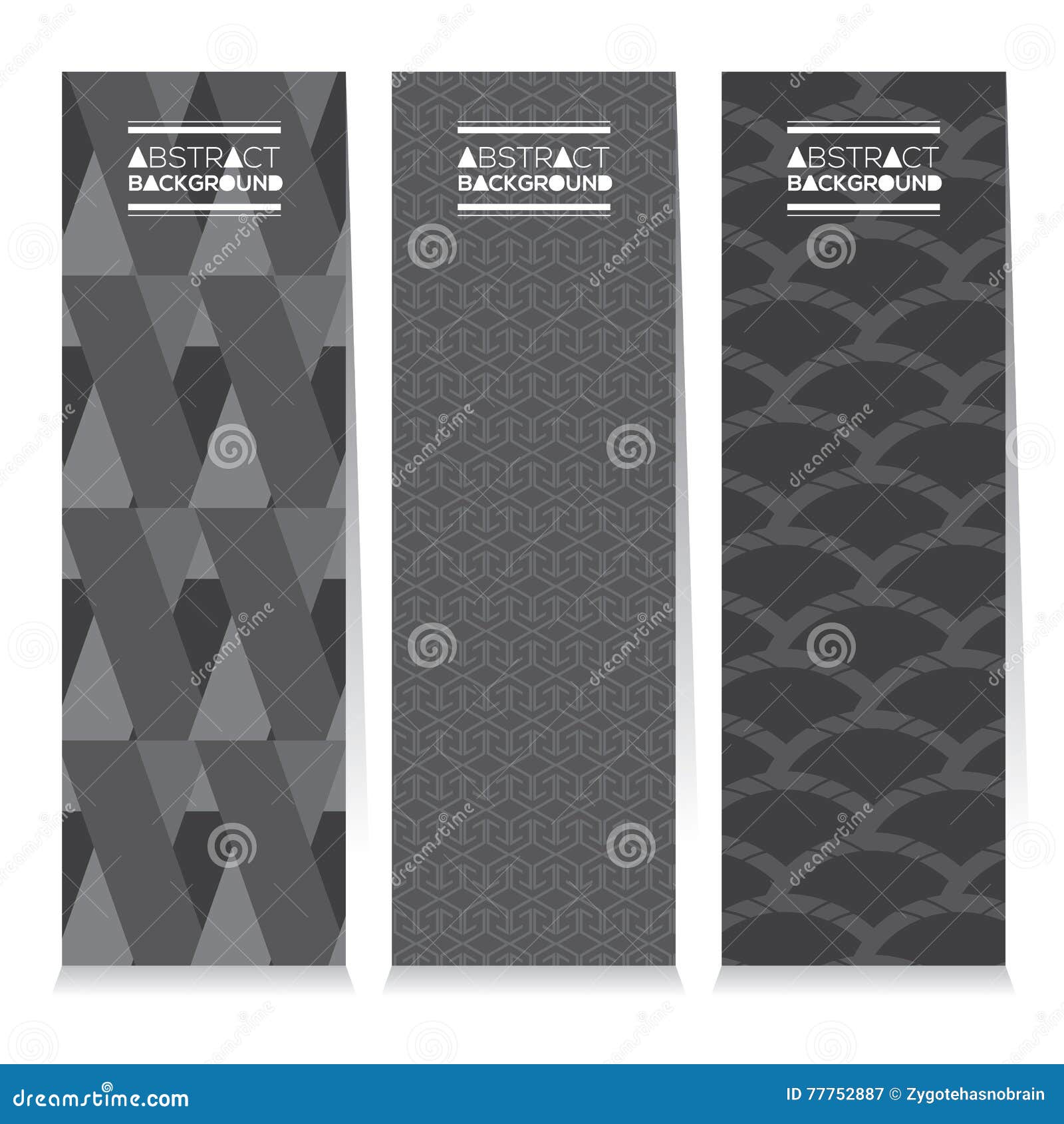 Modern Design Set of Three Graphic Vertical Banners Stock Vector ...