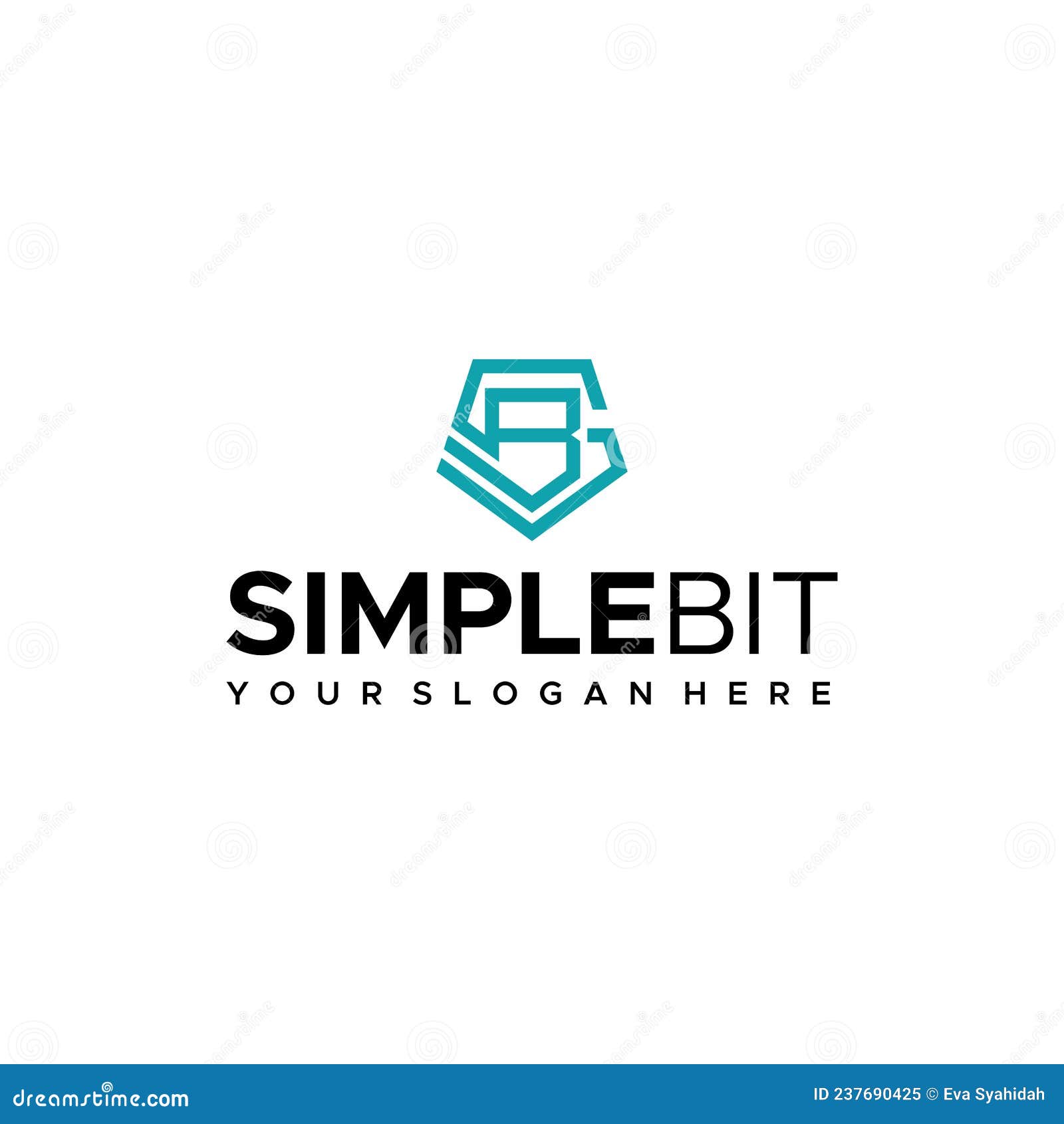 Modern Design SIMPLE BIT Computer Logo Design Stock Vector ...