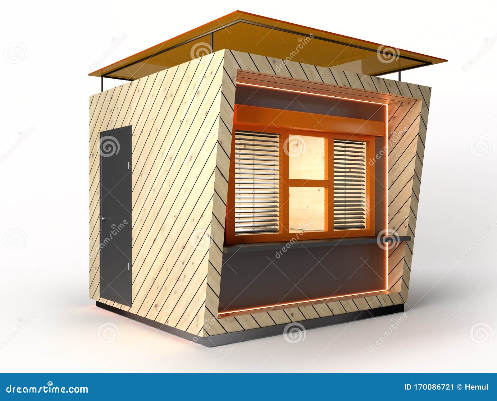 Modern Design Store Booth 3d Rendering Stock Illustration ...
