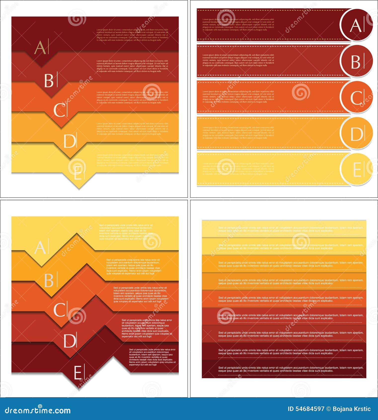 Modern Design Template Collection Stock Illustration - Illustration of ...