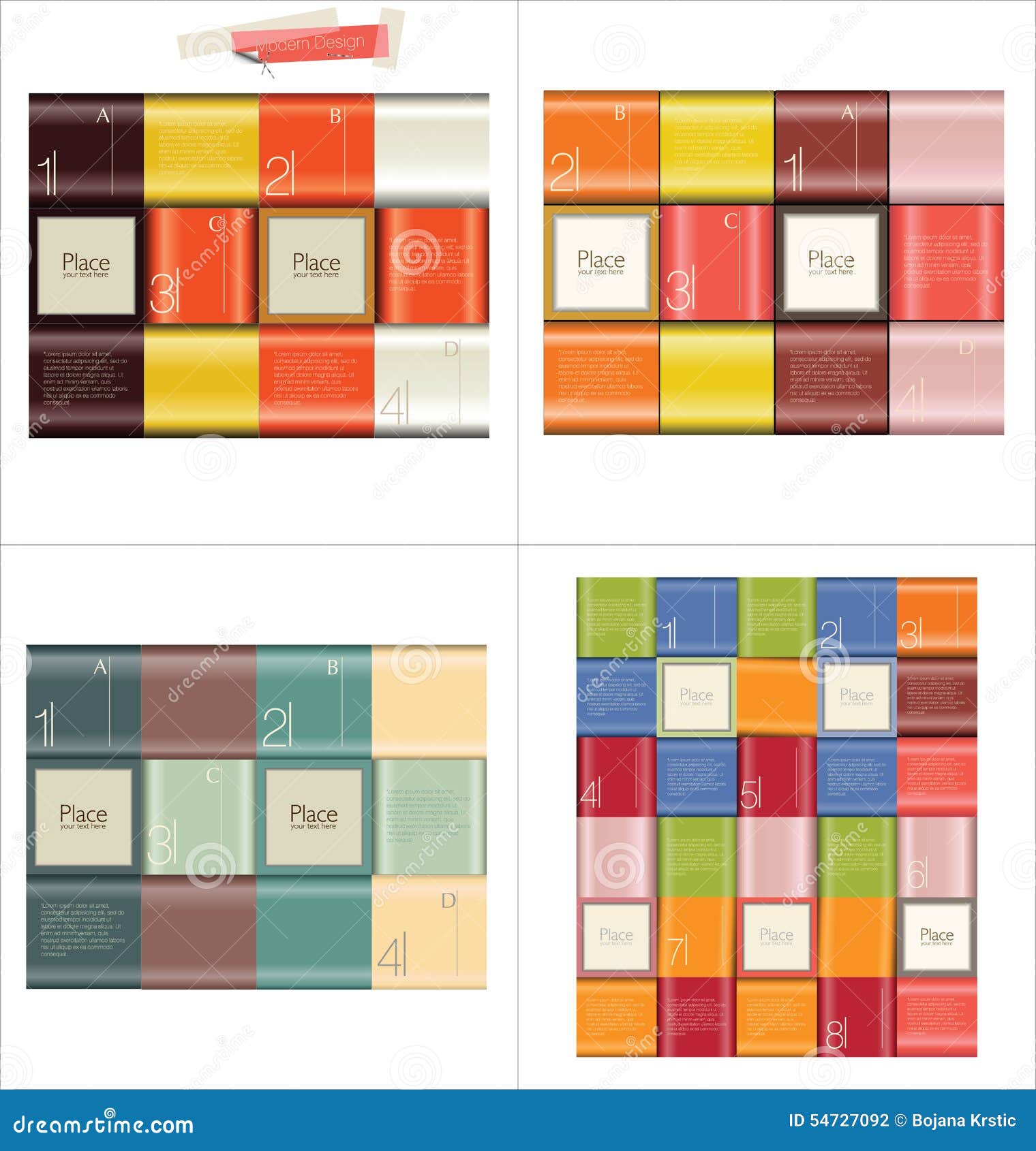 Modern Design Template Collection Stock Illustration - Illustration of ...