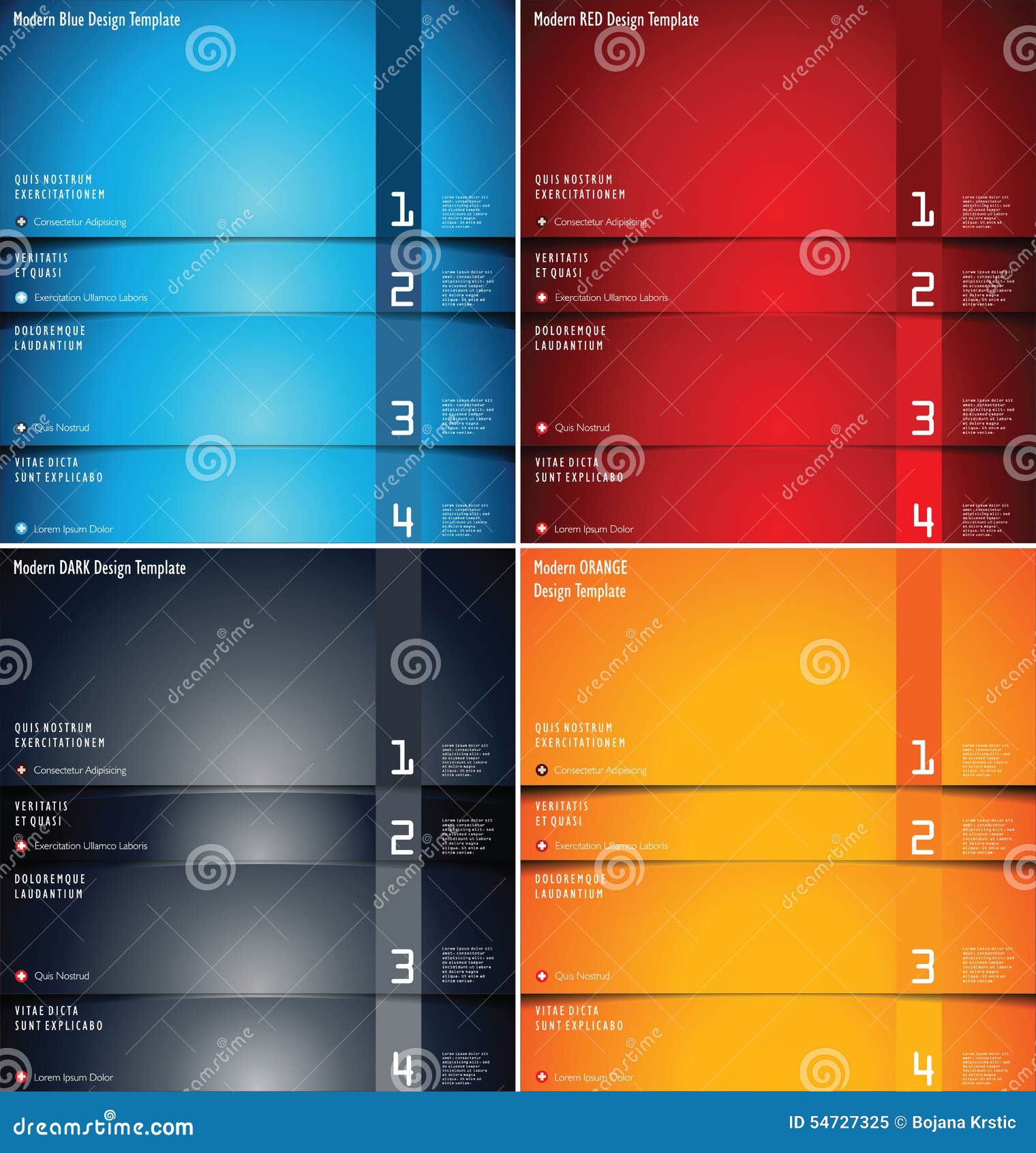 Modern Design Template Collection Stock Illustration - Illustration of ...