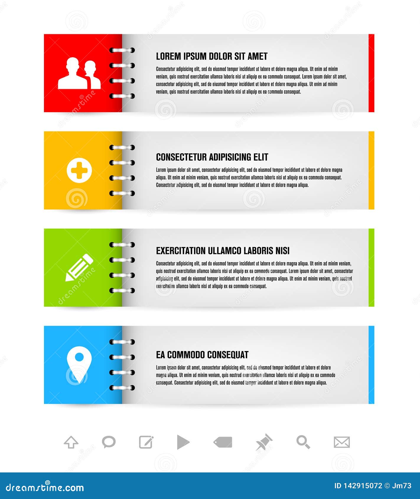 Modern Design Template for Infographic with Sample Text Stock Vector ...