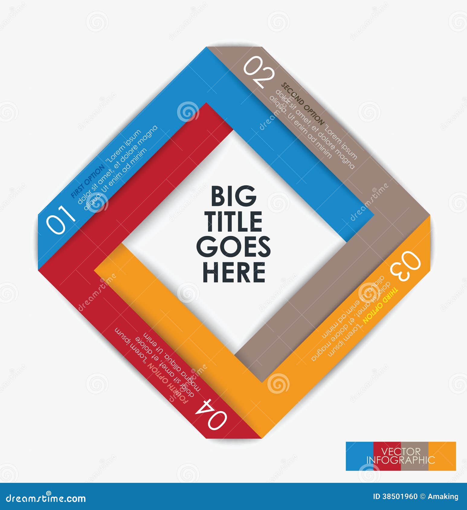 Modern Design Template for Infographic Square Stock Vector ...