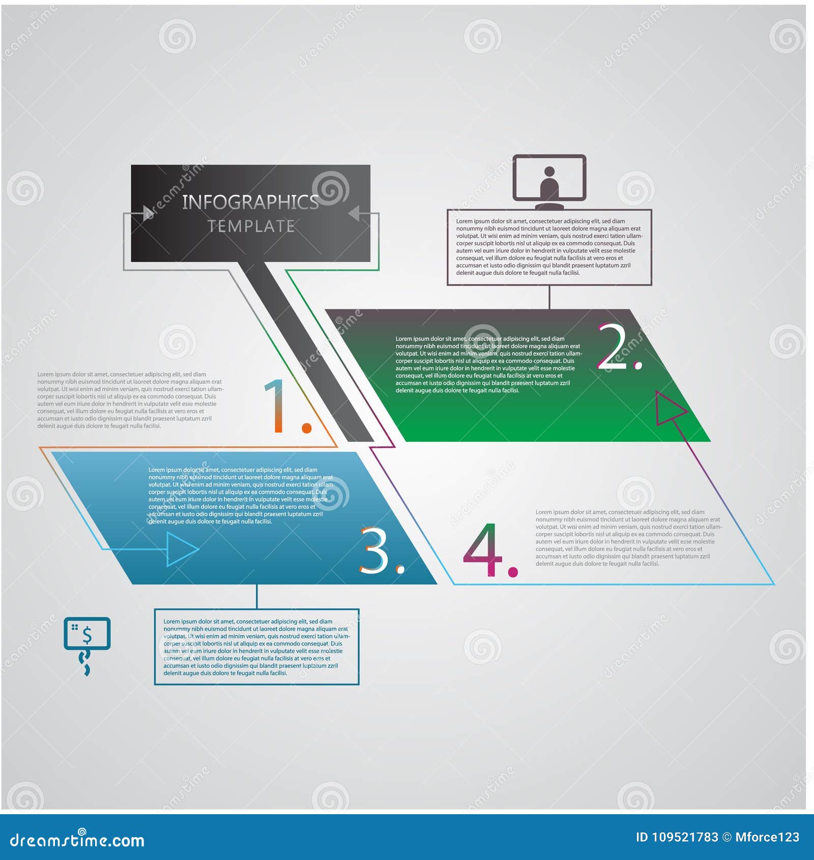 Modern Design Template for Infographics/ Data Process Steps. Stock ...