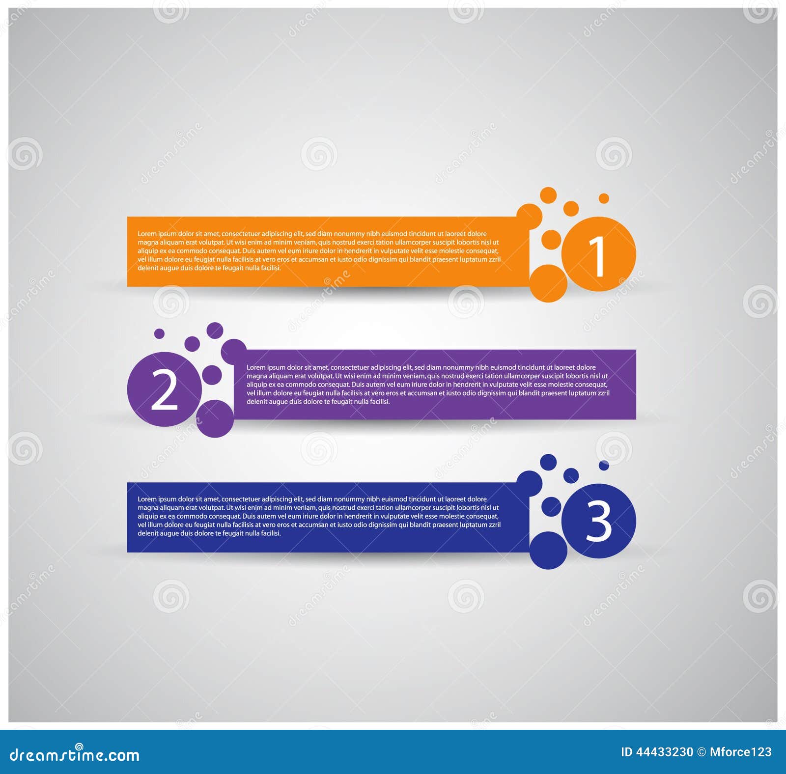 Numbered Banners With Check Mark Stickers Vector Illustration ...