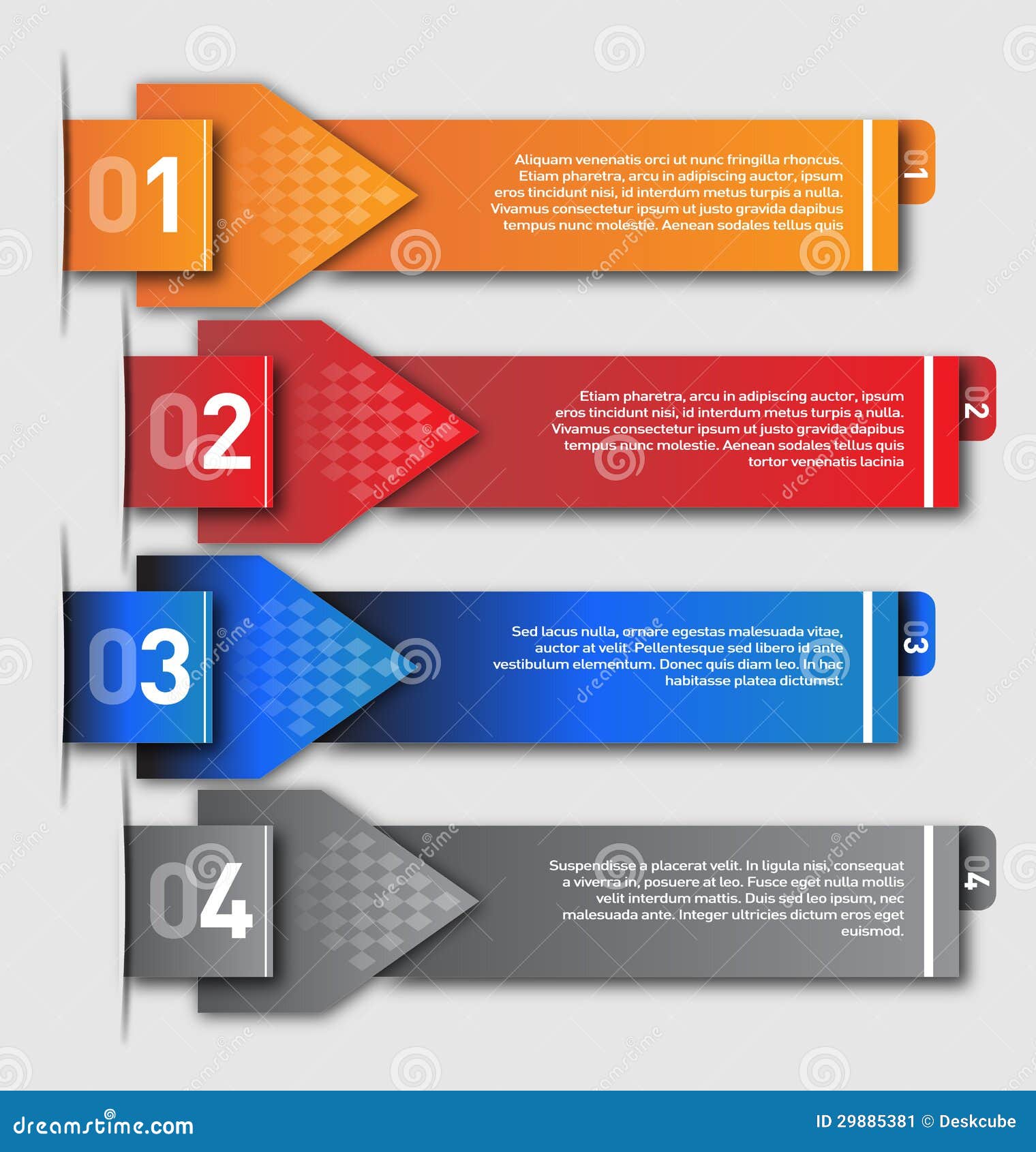 Modern Design Template - Numbered Stock Vector - Illustration of icons ...