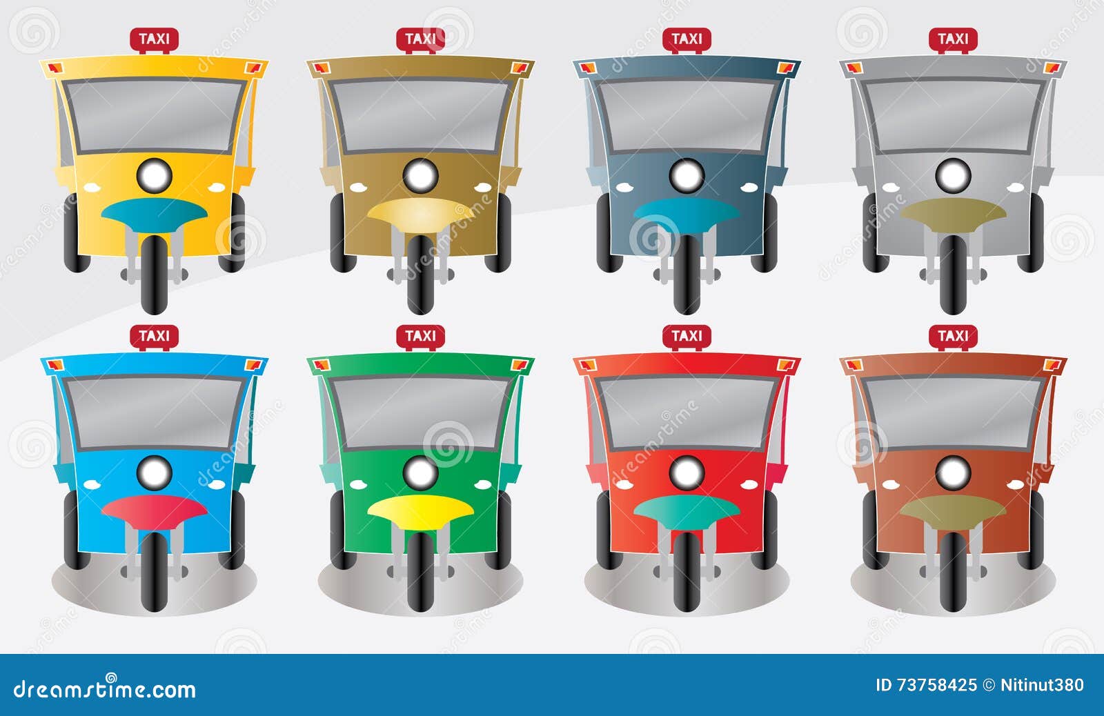 Modern Design of Three Wheel Motor Stock Illustration - Illustration of ...