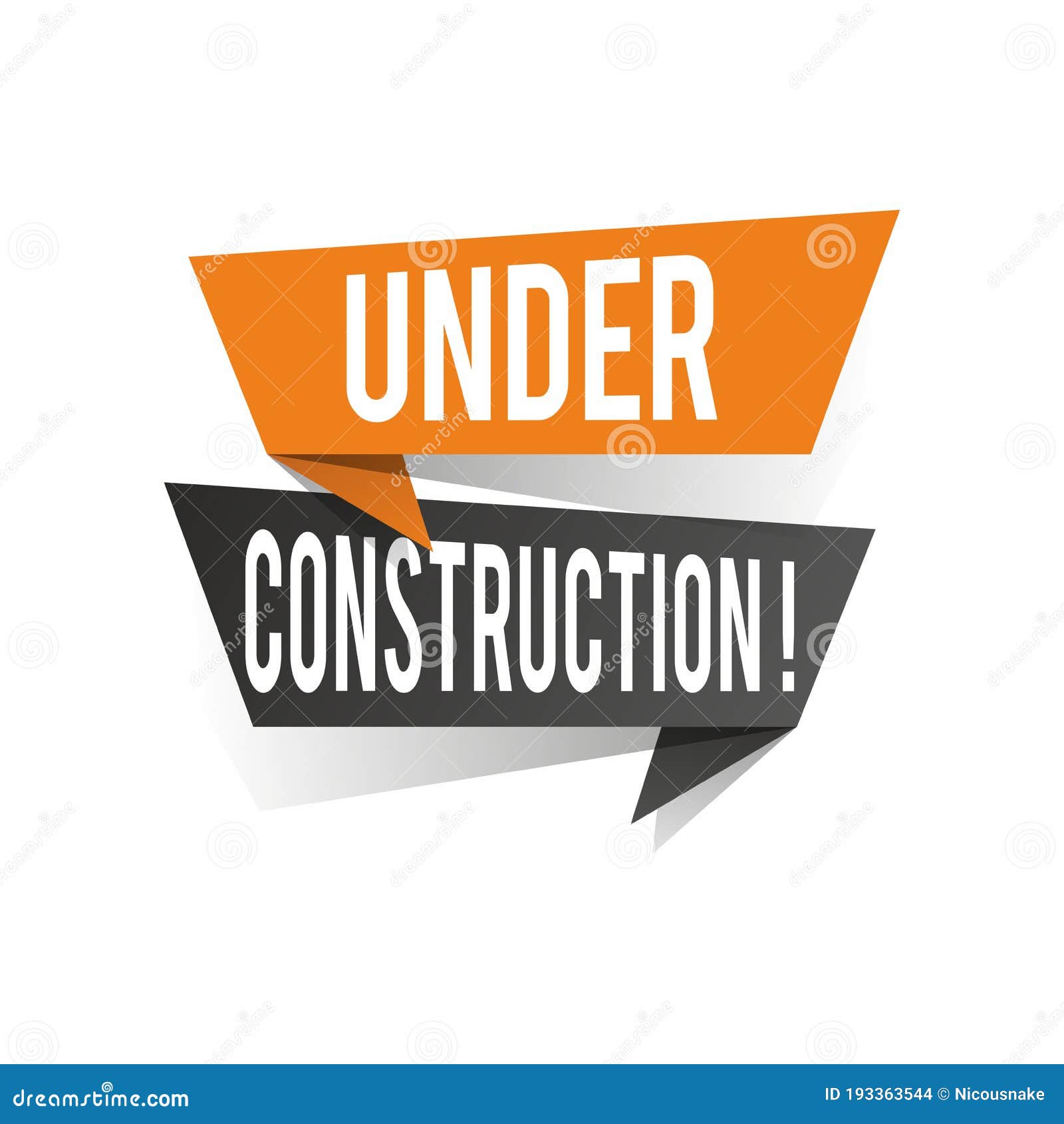 Modern Design Under Construction Text on Speech Bubbles Concept Stock ...