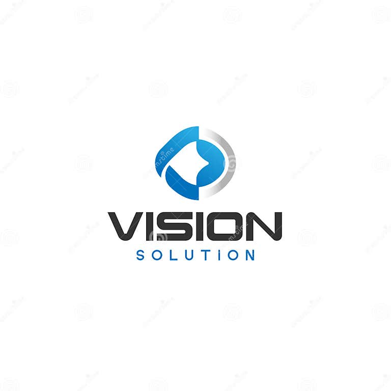 Modern Design VISION SOLUTION Era Logo Design Stock Vector ...