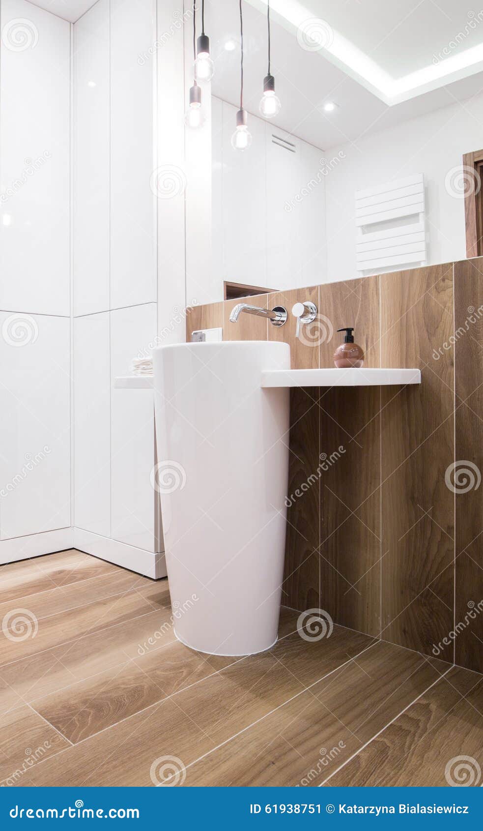 Modern Design of the Washbasin Stock Image - Image of style, place ...