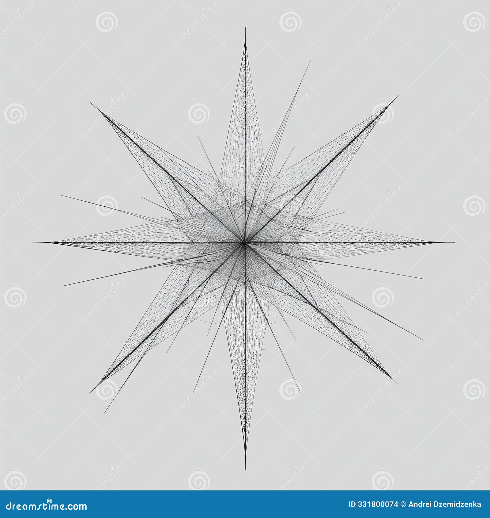 The Modern Design of a White Abstract Star Shaped Like a Polygon is ...