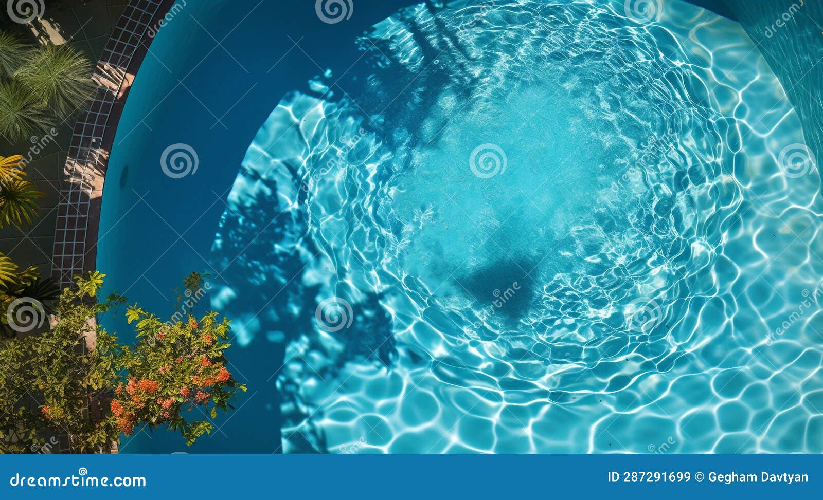 Modern Designed Swimming Pool, Blue Water in the Pool Stock ...