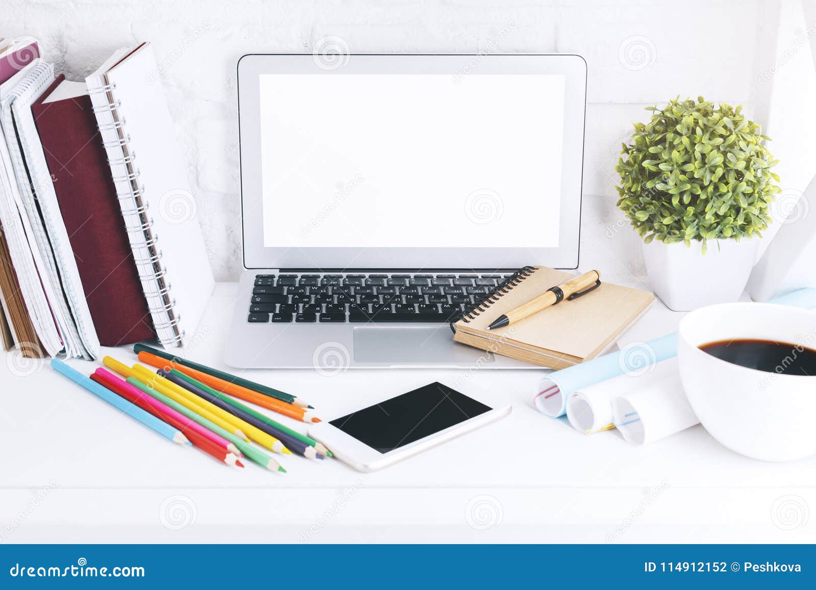 Modern Designer Table Top Closeup Stock Photo - Image of creative ...