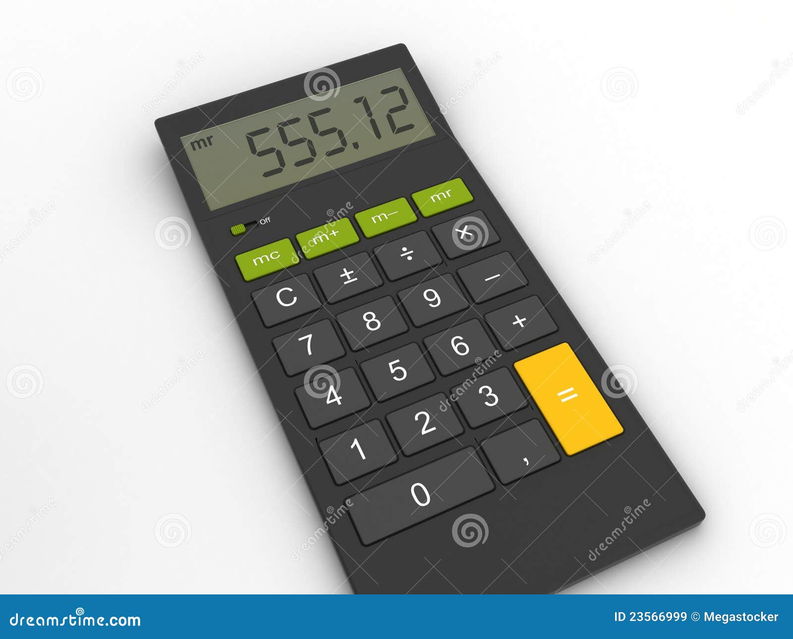 Modern Desktop Calculator stock illustration. Illustration of ...