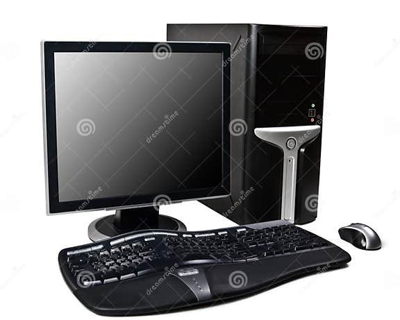 Modern desktop computer stock image. Image of system, keyboard - 8057803