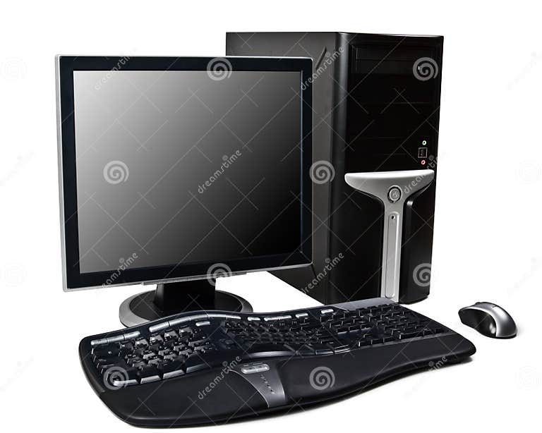 Modern desktop computer stock image. Image of system, keyboard - 8057803