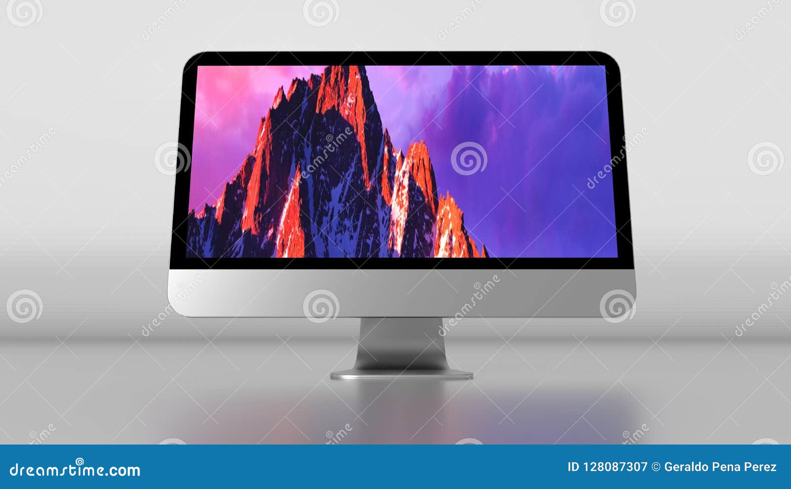Modern Desktop Computer Compact Design Stock Illustration ...
