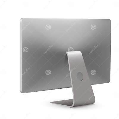 A Modern Desktop Computer Monitor - Back View Stock Illustration ...