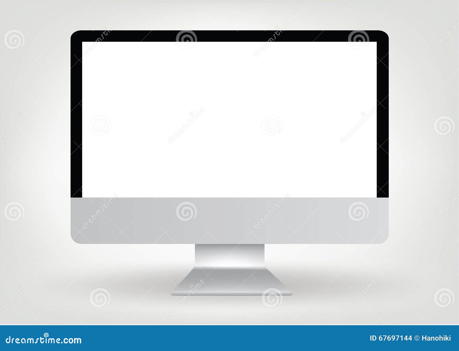 Modern Desktop Monitor Workstation Blank Computer Display Digital ...