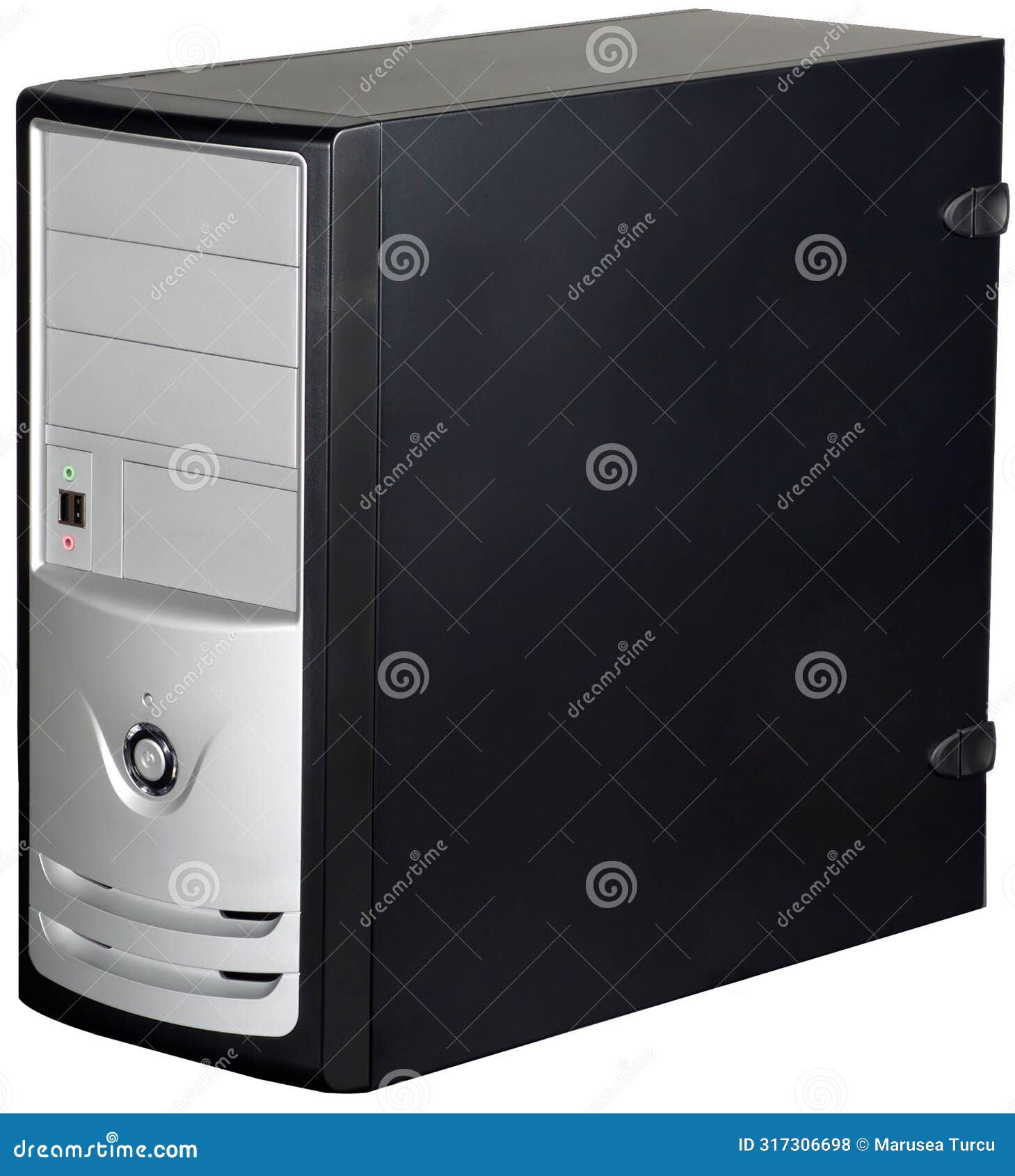 Modern Desktop Computer Tower Case Stock Photo - Image of desktop, case ...