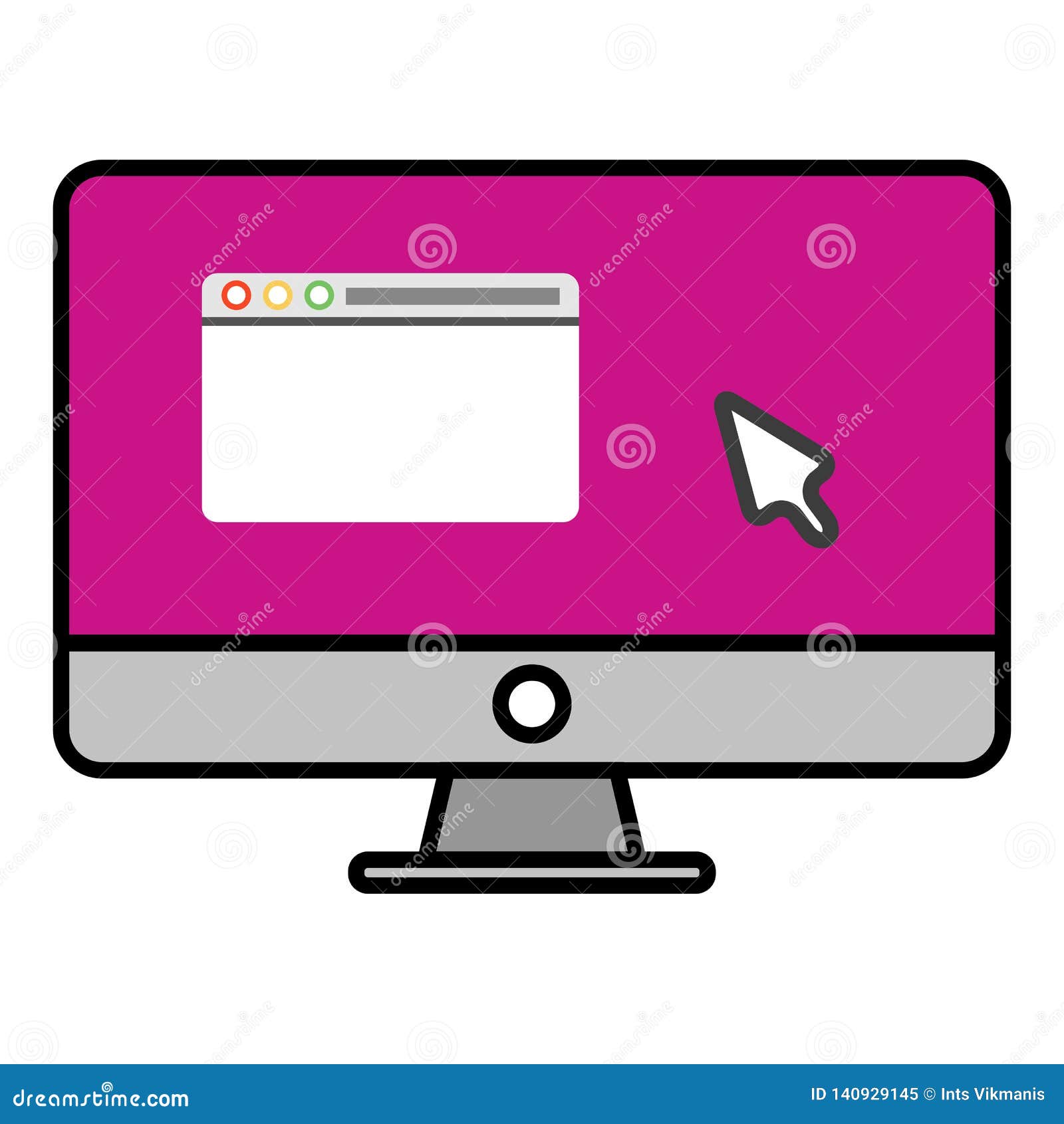Modern desktop computer stock vector. Illustration of equipment - 140929145