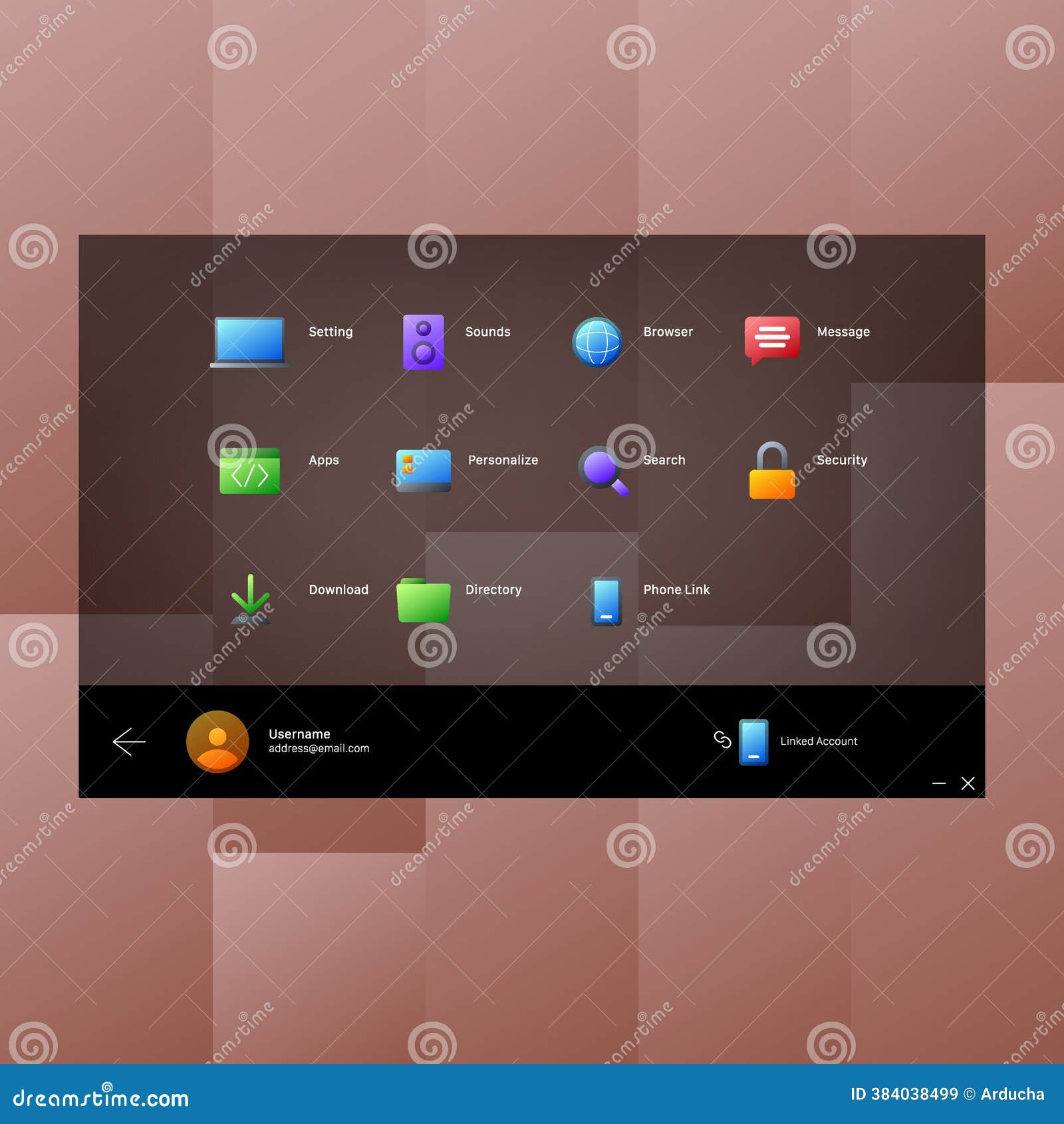 user desktop interface design