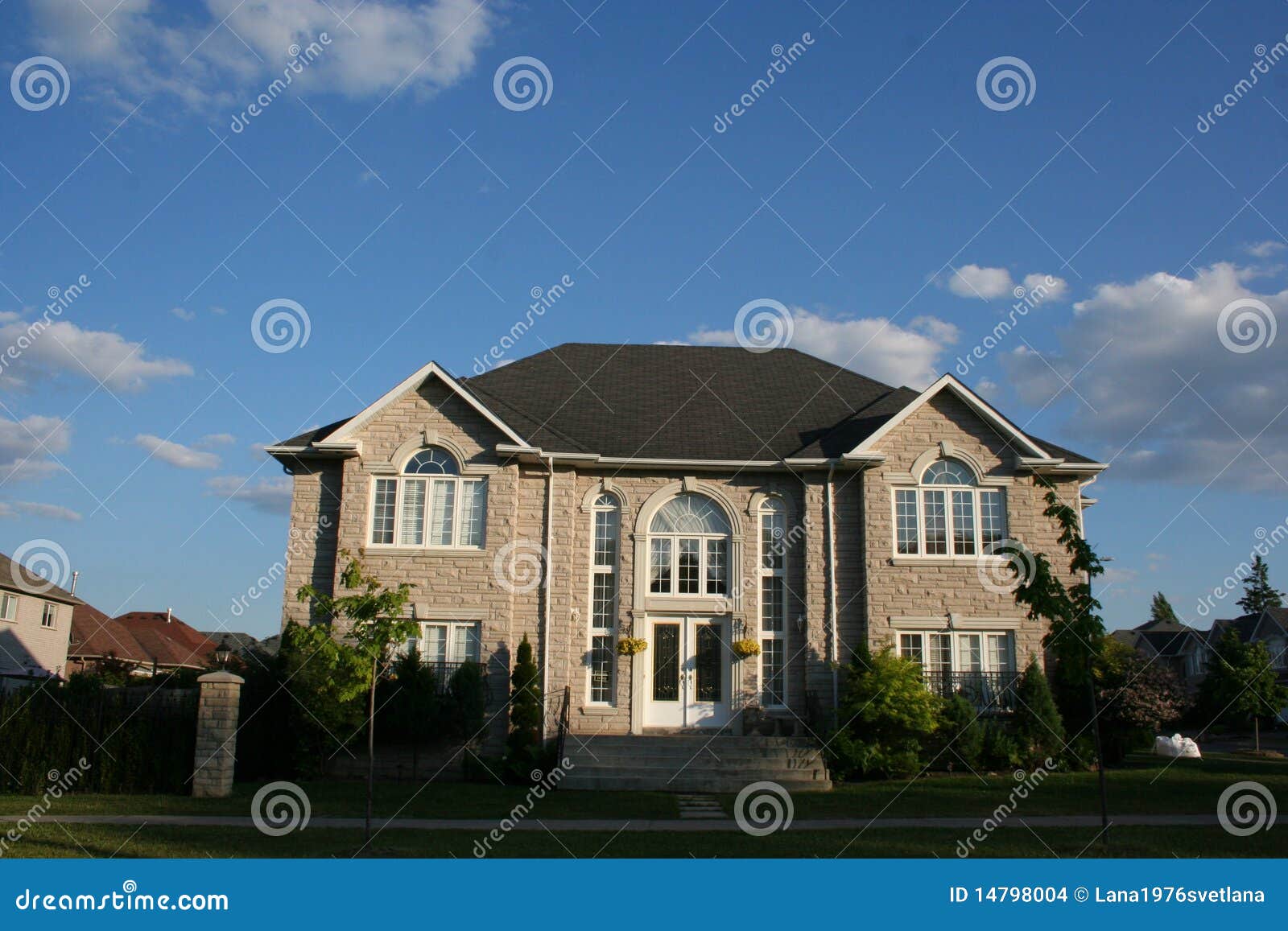 Modern detached house stock photo. Image of residence - 14798004