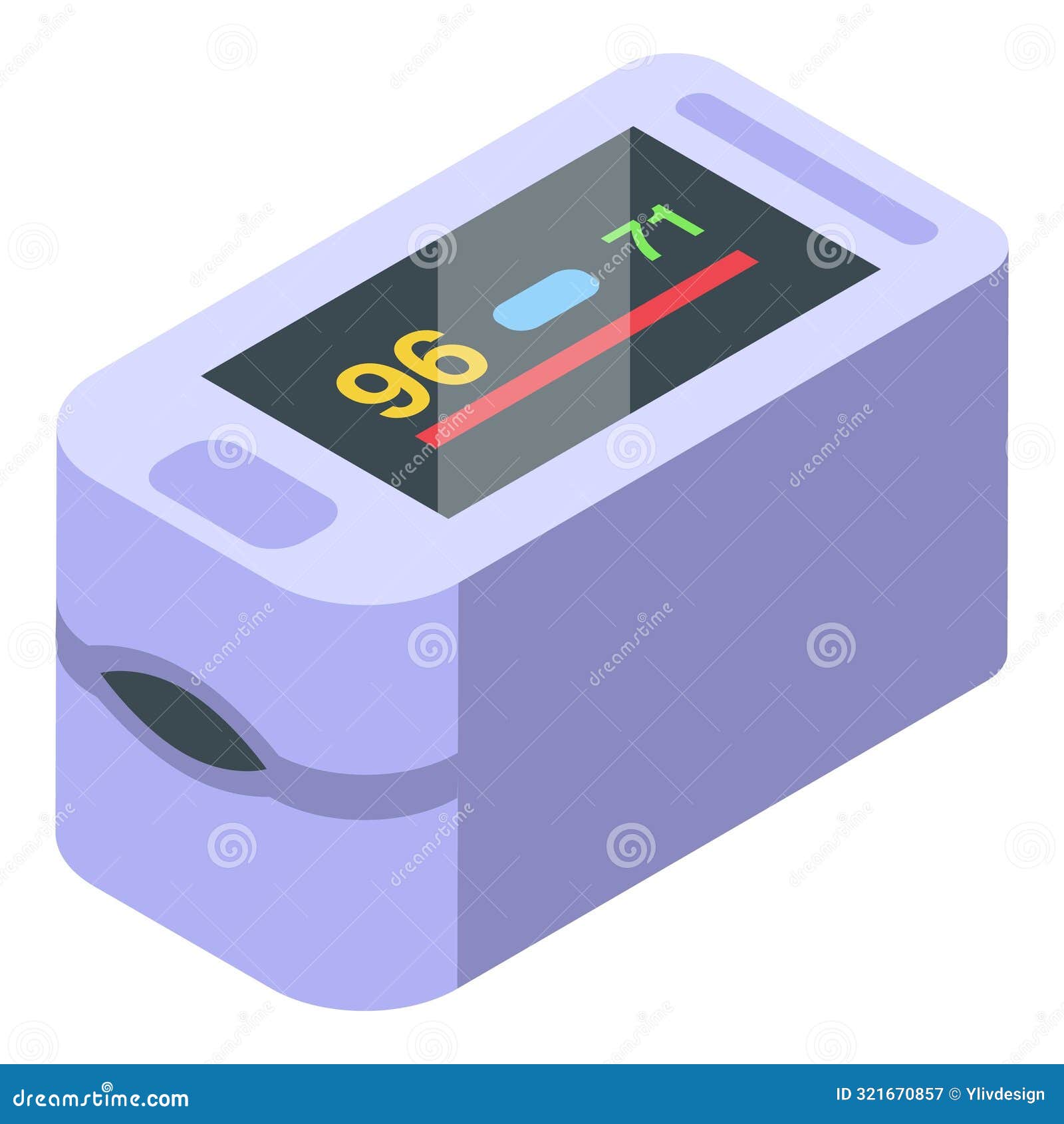 Modern Device Measuring Oxygen Saturation and Pulse Rate Stock Vector ...