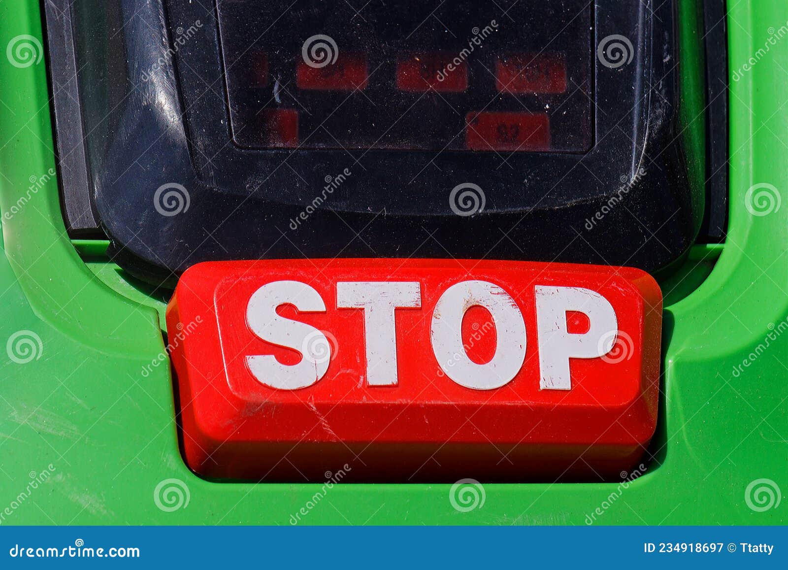 Modern Device with Stop Sign Stock Image - Image of system, modern ...