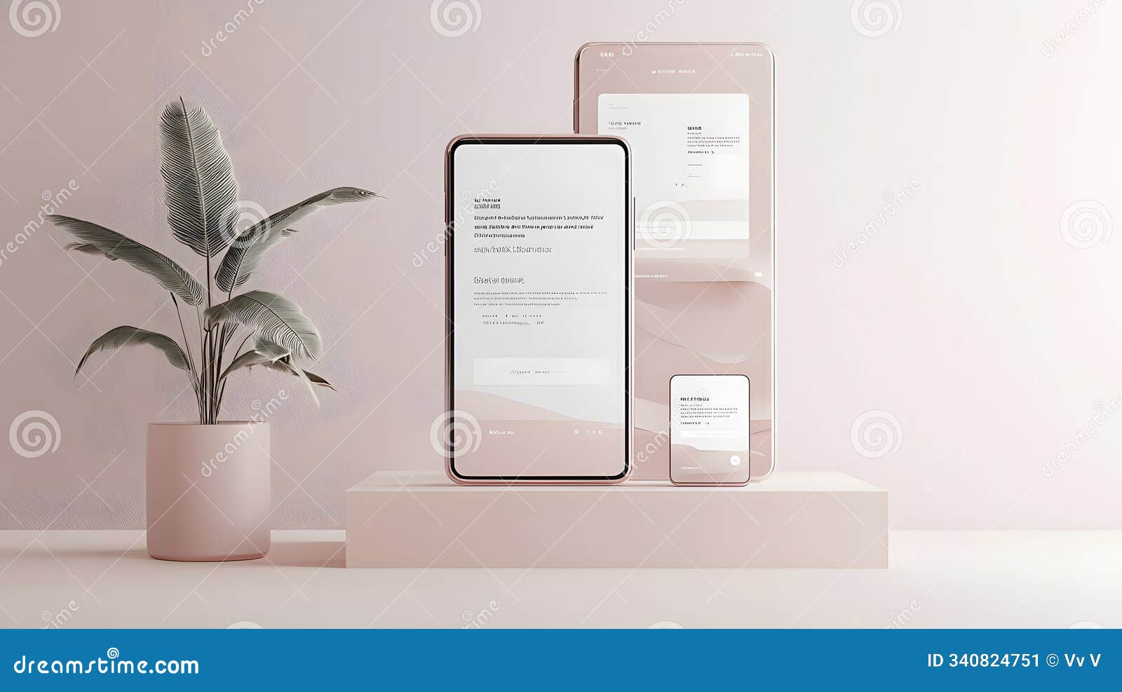 Modern Devices on Display in Minimalist Setting Stock Image - Image of ...
