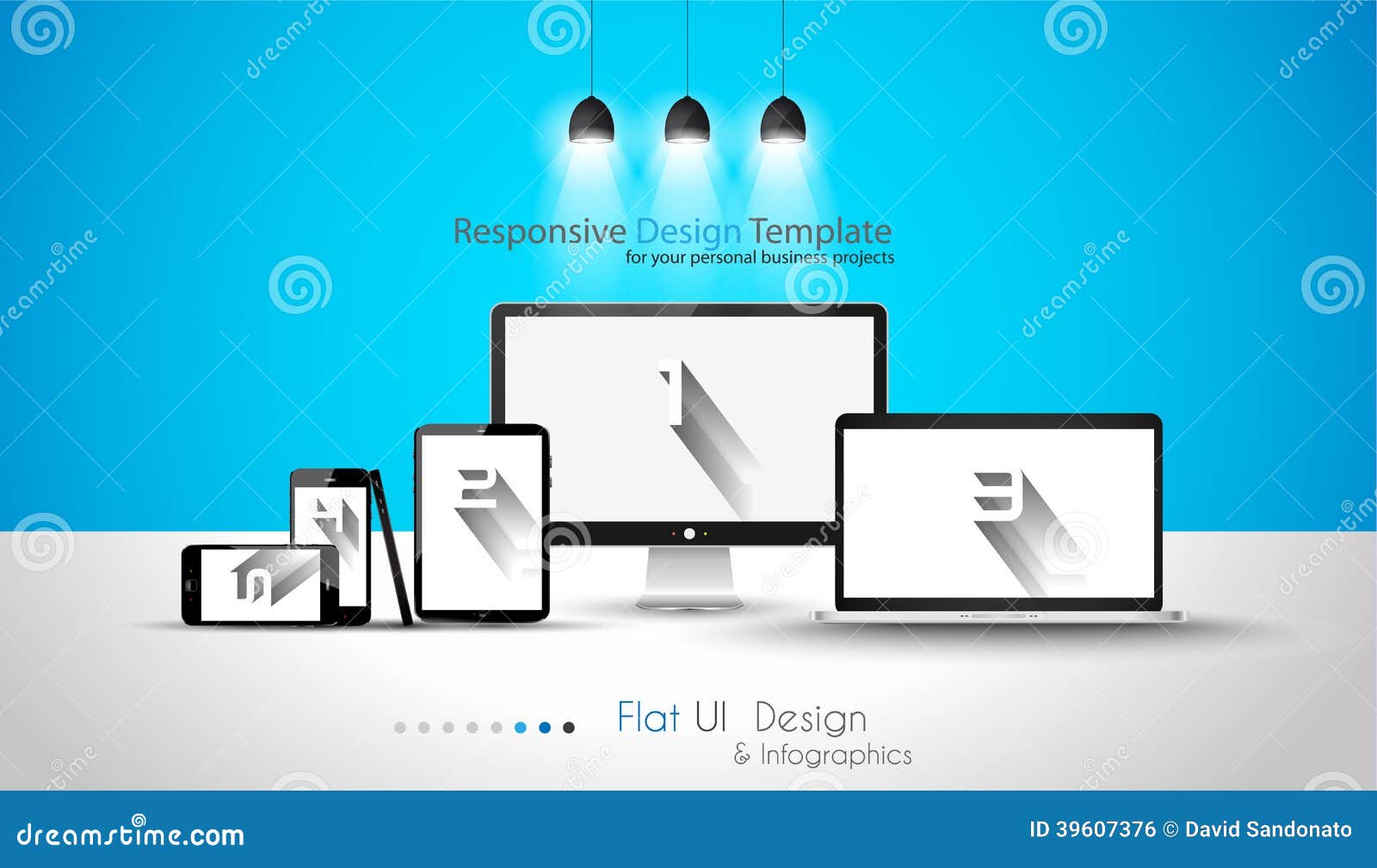 Modern Devices Mockups Fpr Your Business Projects Stock Vector ...